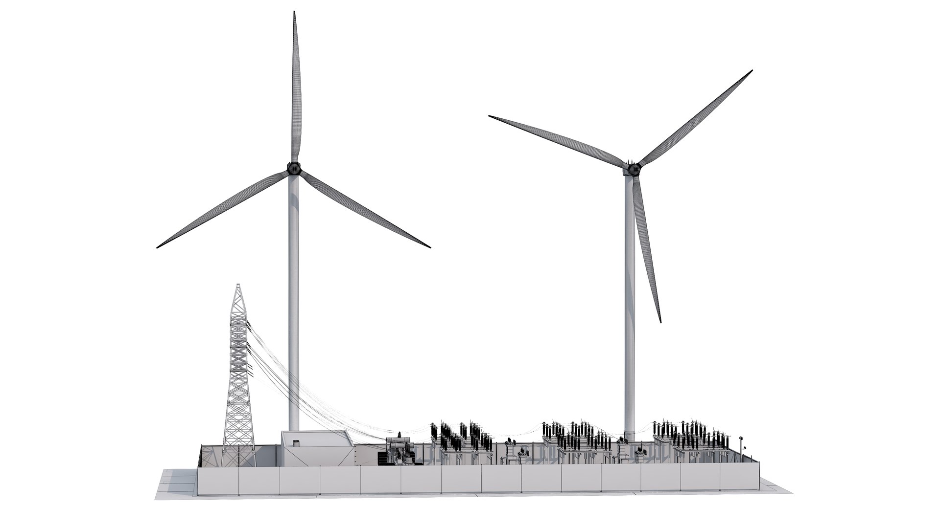 3D Model Wind Farm Substation - TurboSquid 2364740