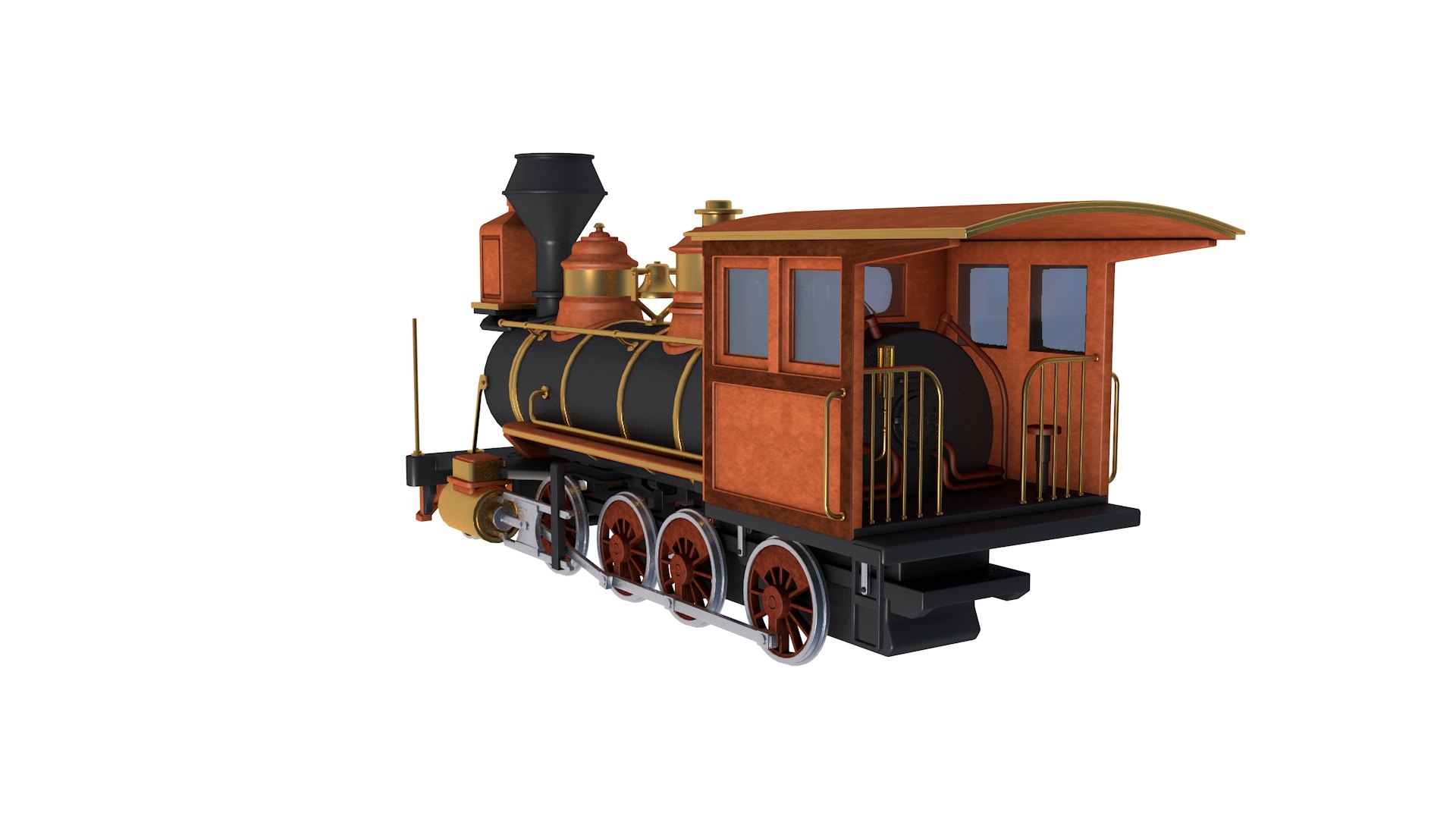 3D Steam Train Locomotive Model - TurboSquid 2120702