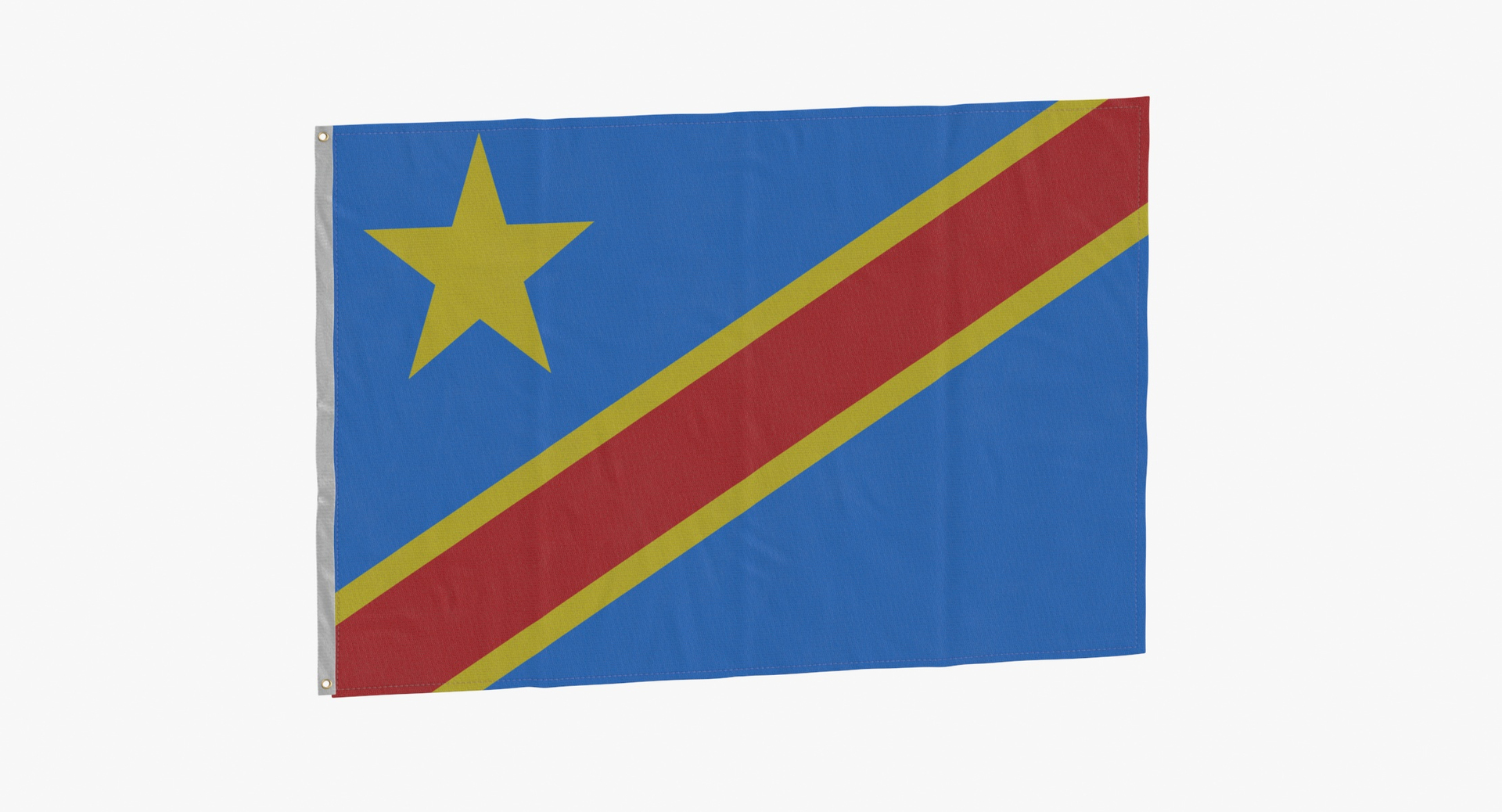 3D Model Flag Laying Pose Democratic - TurboSquid 1601824