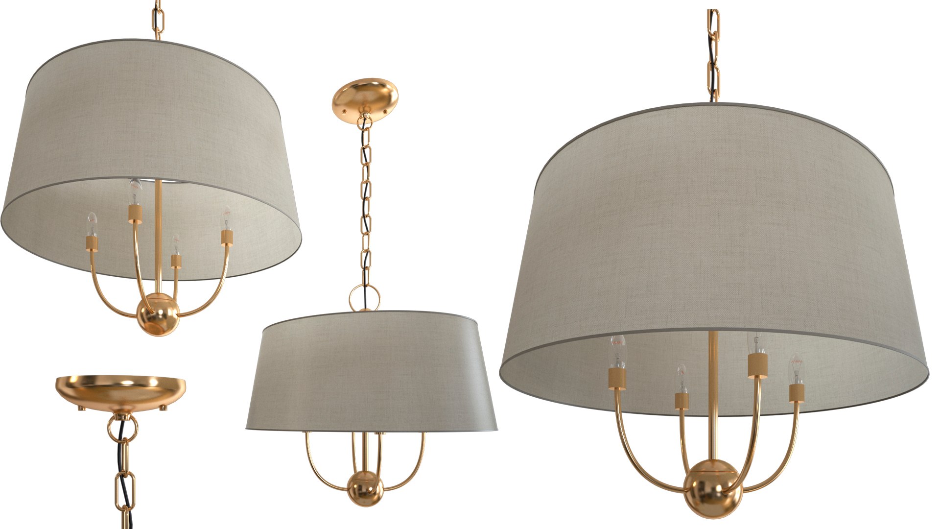 3D Cartwright 4 Lights Pendant Chandelier - TurboSquid 1903098