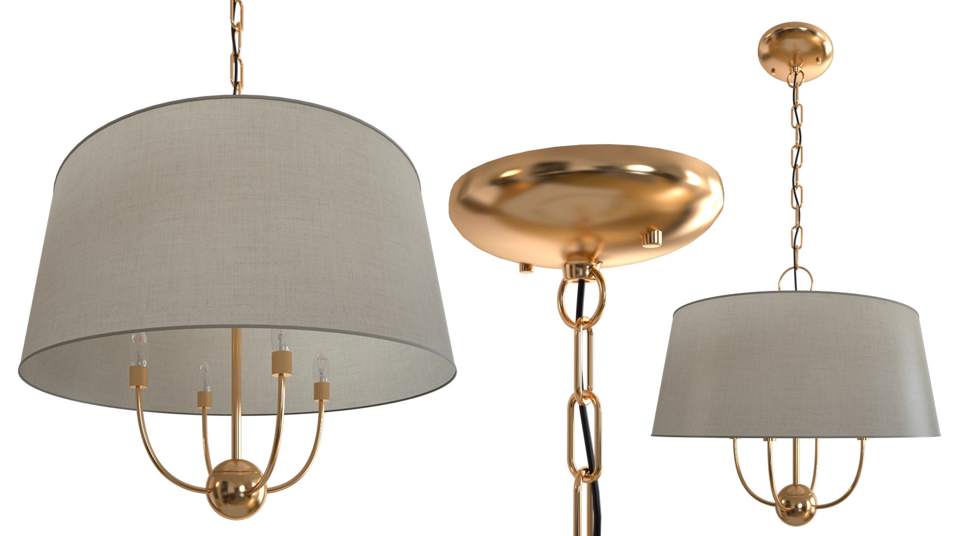 3D Cartwright 4 Lights Pendant Chandelier - TurboSquid 1903098