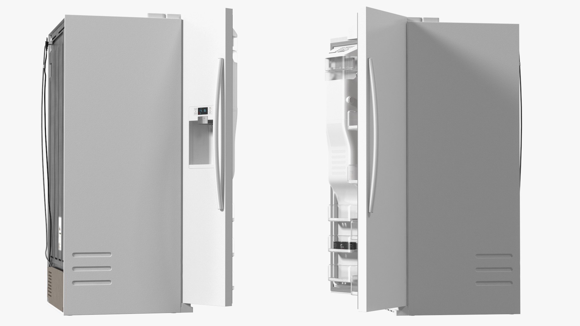 3D Samsung Side By Side Refrigerator Open with Products - TurboSquid ...