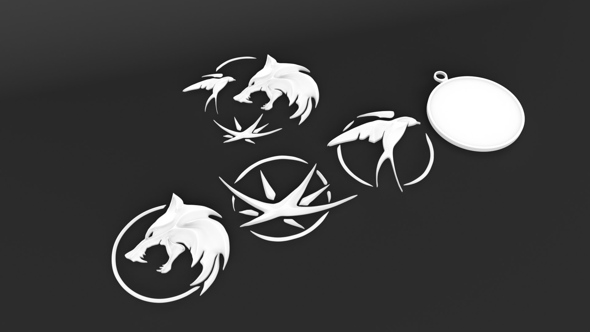 Witcher amulets model - TurboSquid 1515430