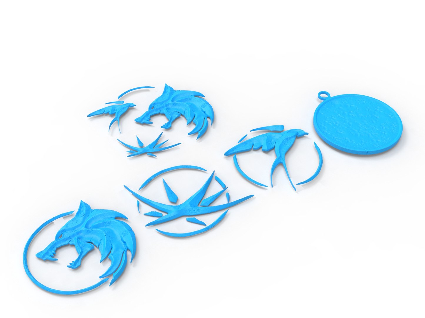Witcher amulets model - TurboSquid 1515430