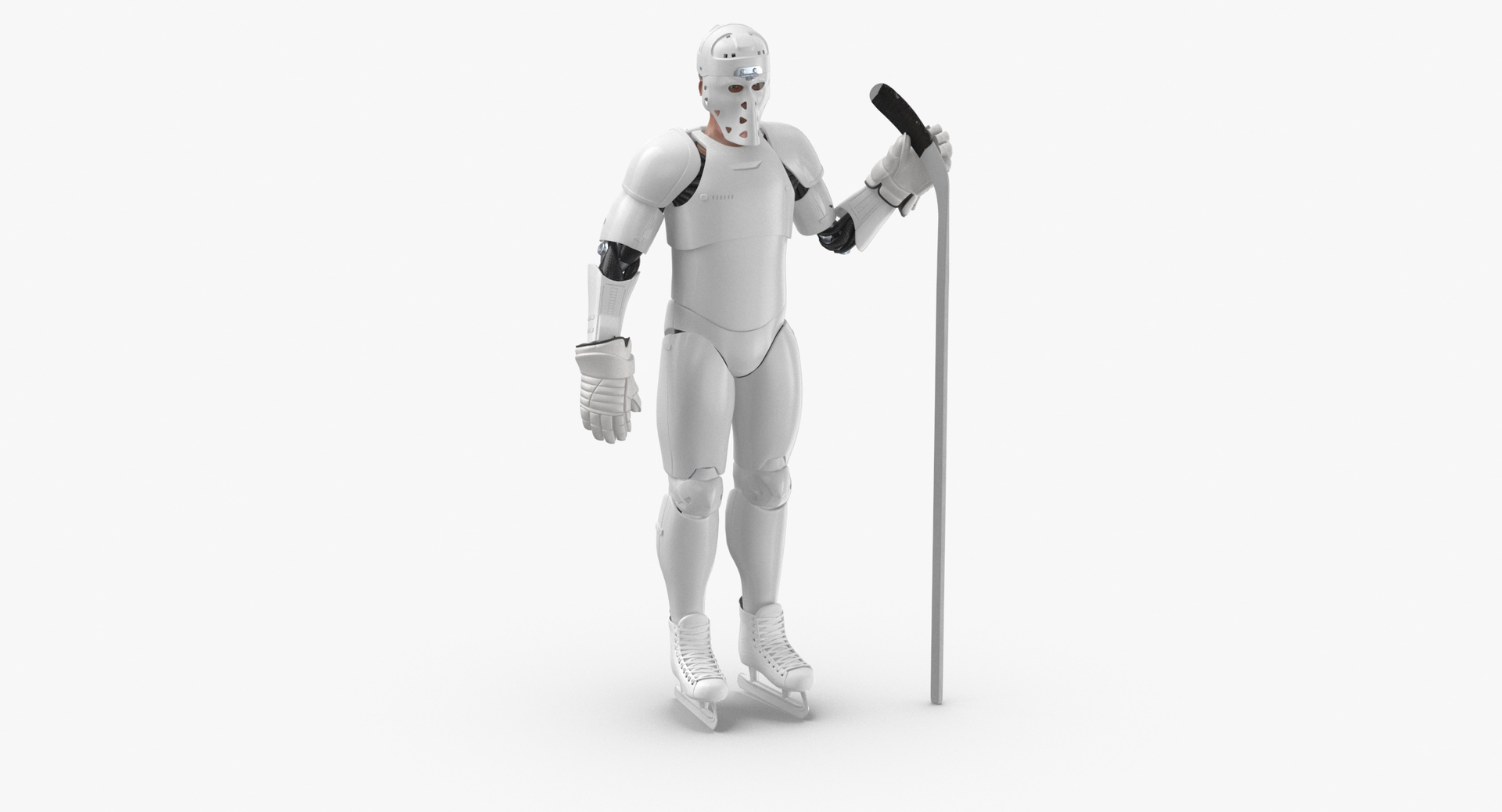 Hummanoid Hockey Player White 3D Model - TurboSquid 1612759
