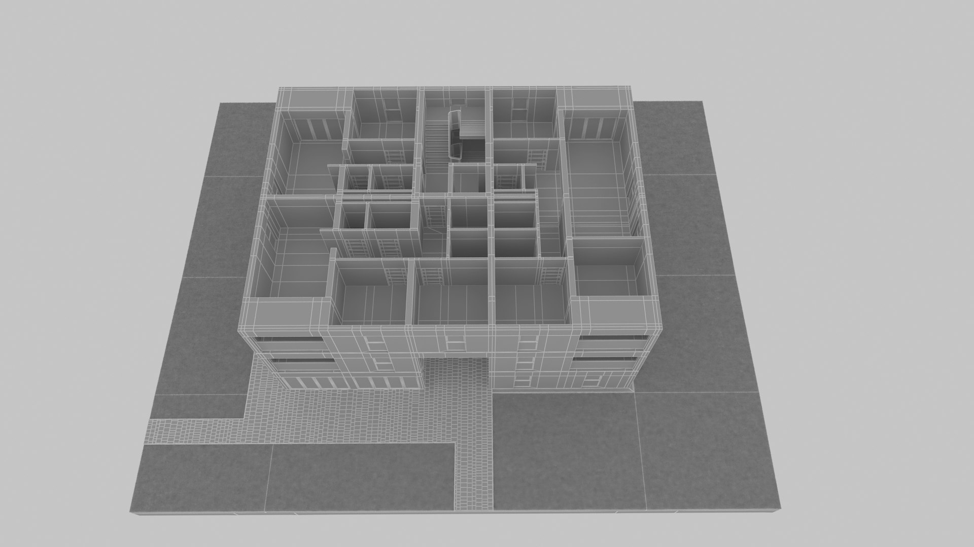 Housing Estate Building 3D Model - TurboSquid 2162809