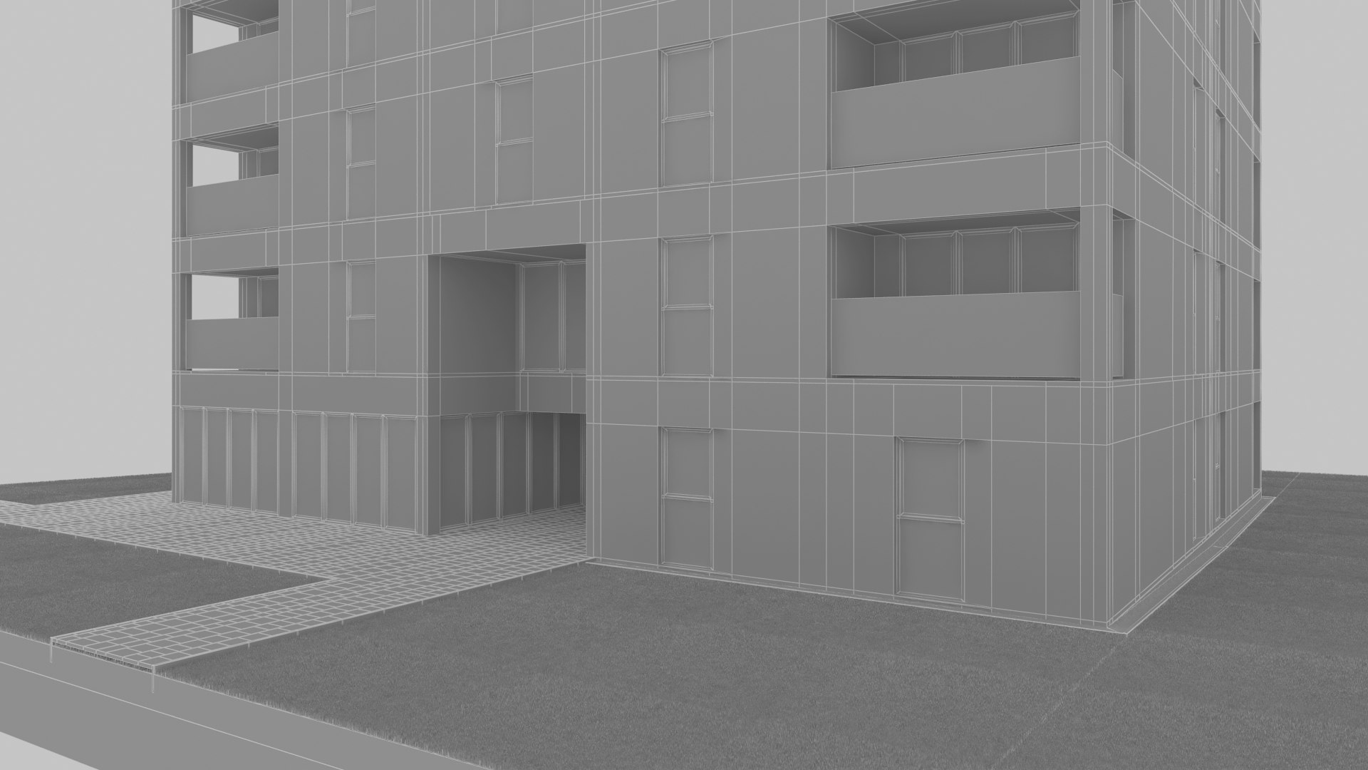 Housing Estate Building 3D model - TurboSquid 2162809