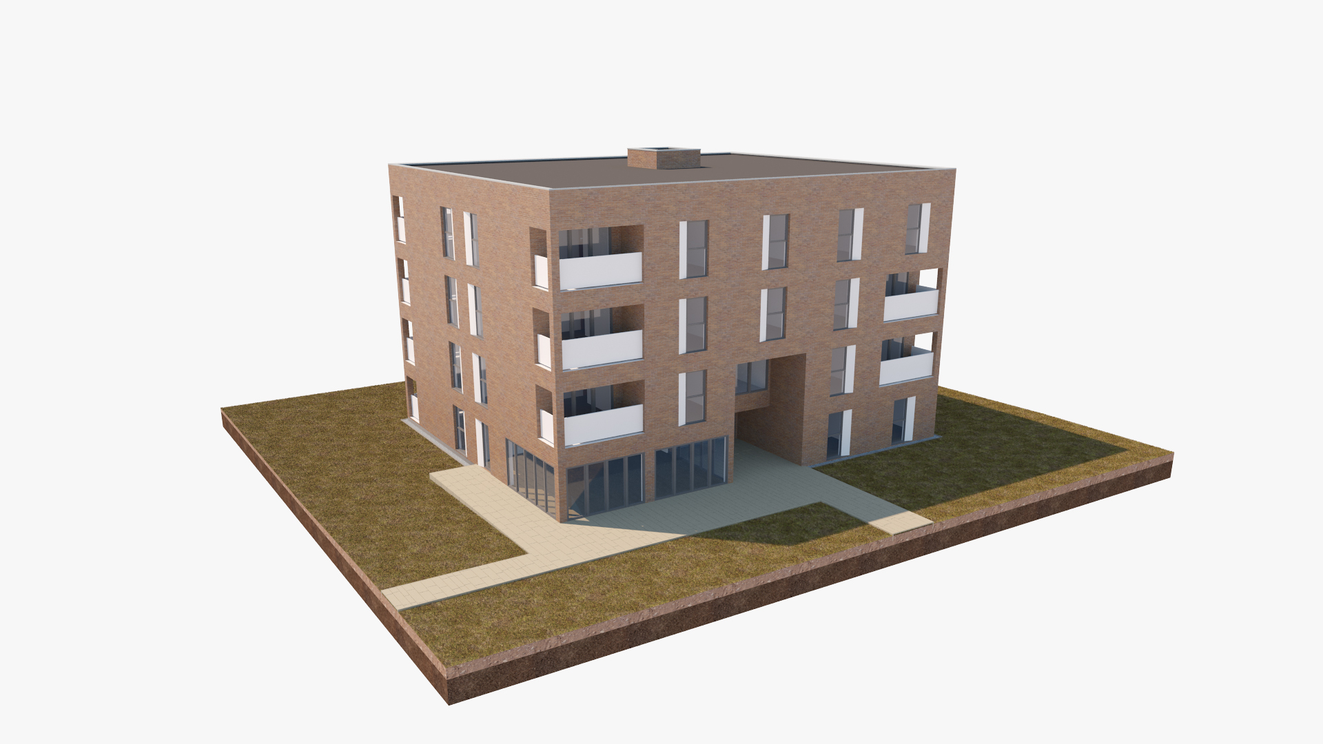 Housing Estate Building 3D Model - TurboSquid 2162809