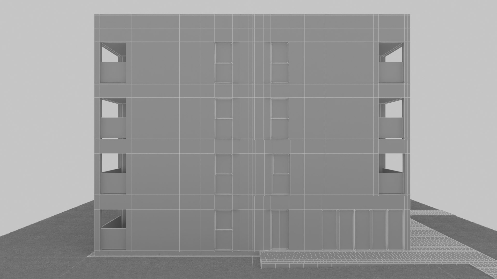 Housing Estate Building 3D Model - TurboSquid 2162809