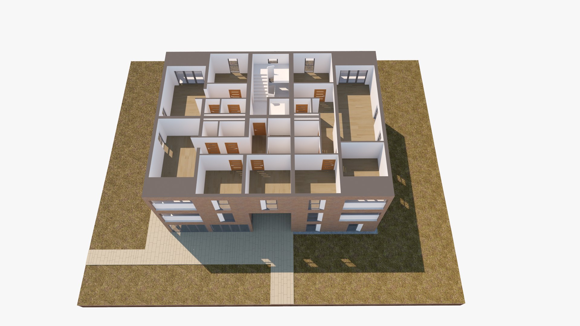 Housing Estate Building 3D Model - TurboSquid 2162809