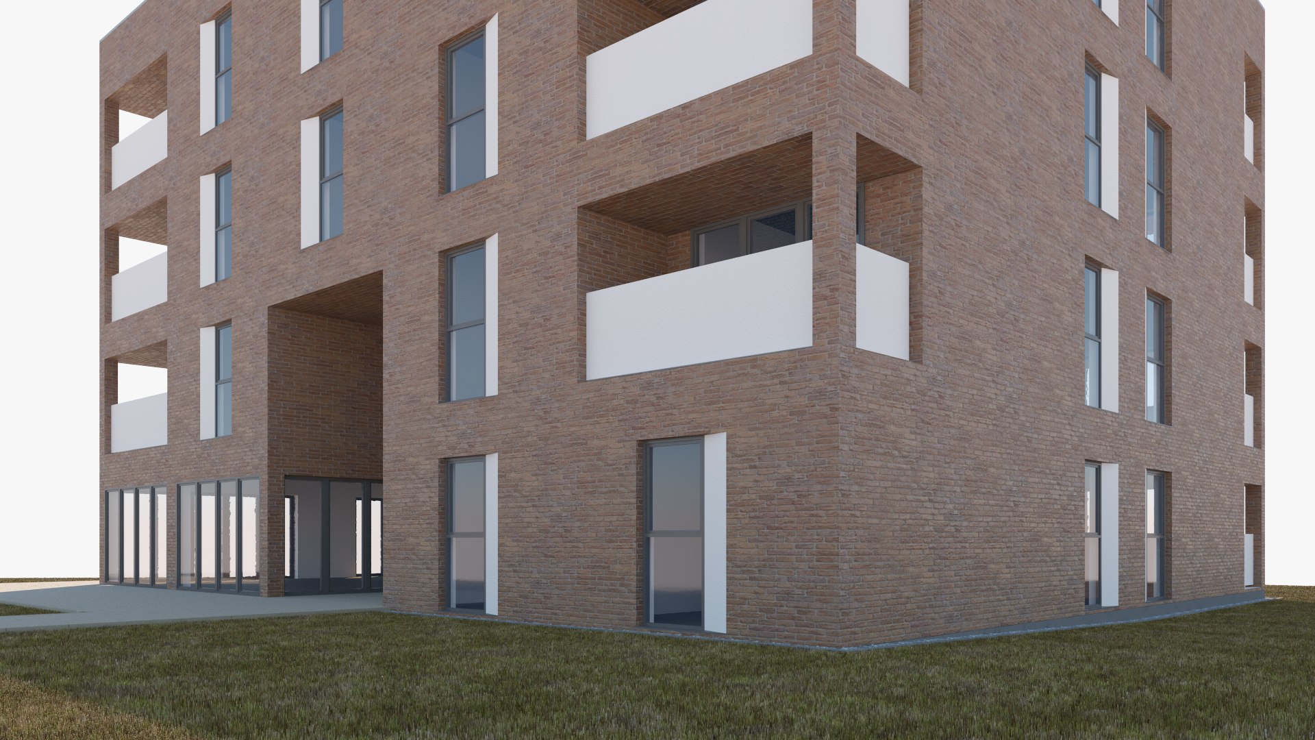 Housing Estate Building 3D Model - TurboSquid 2162809