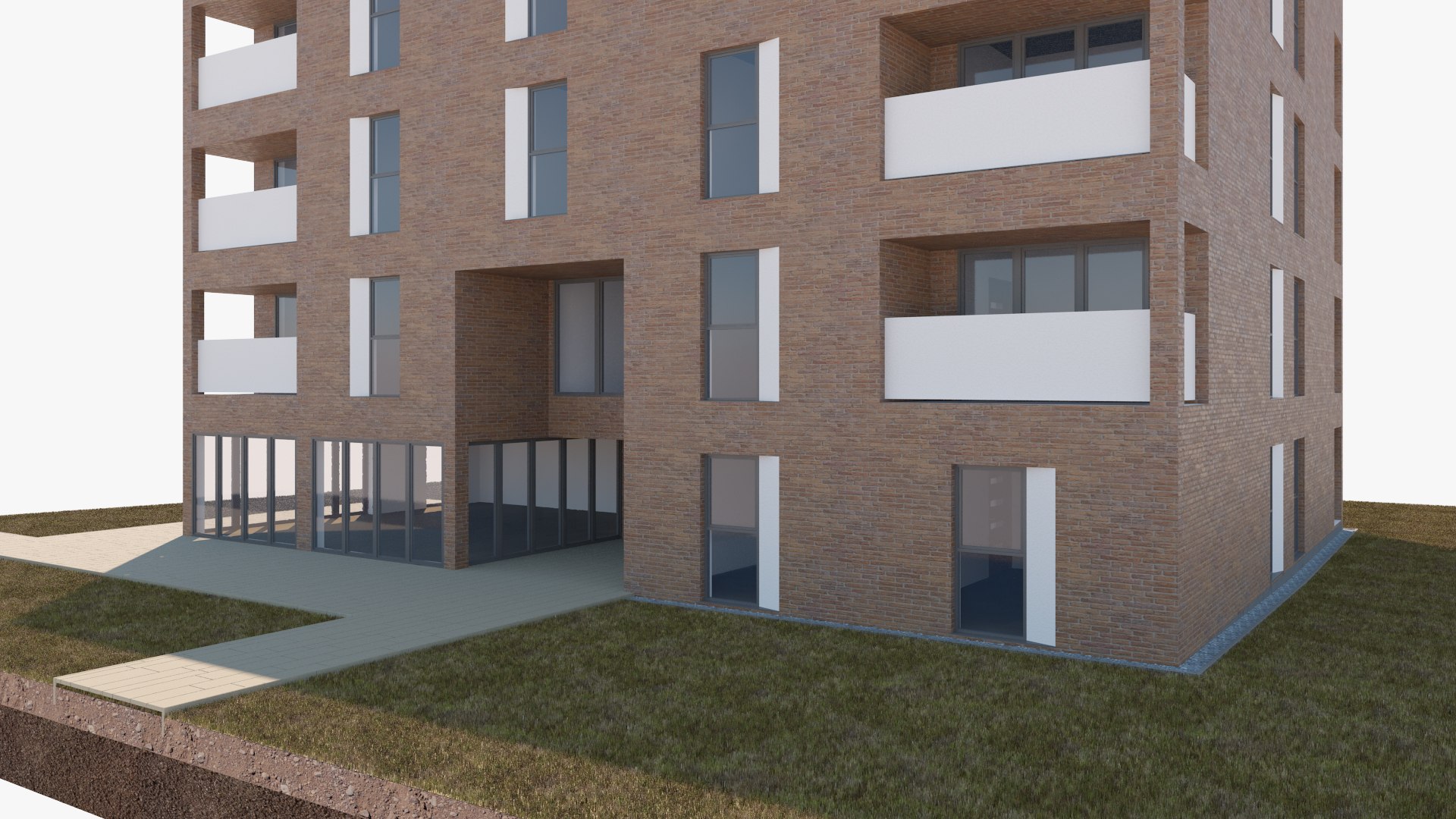 Housing Estate Building 3D Model - TurboSquid 2162809