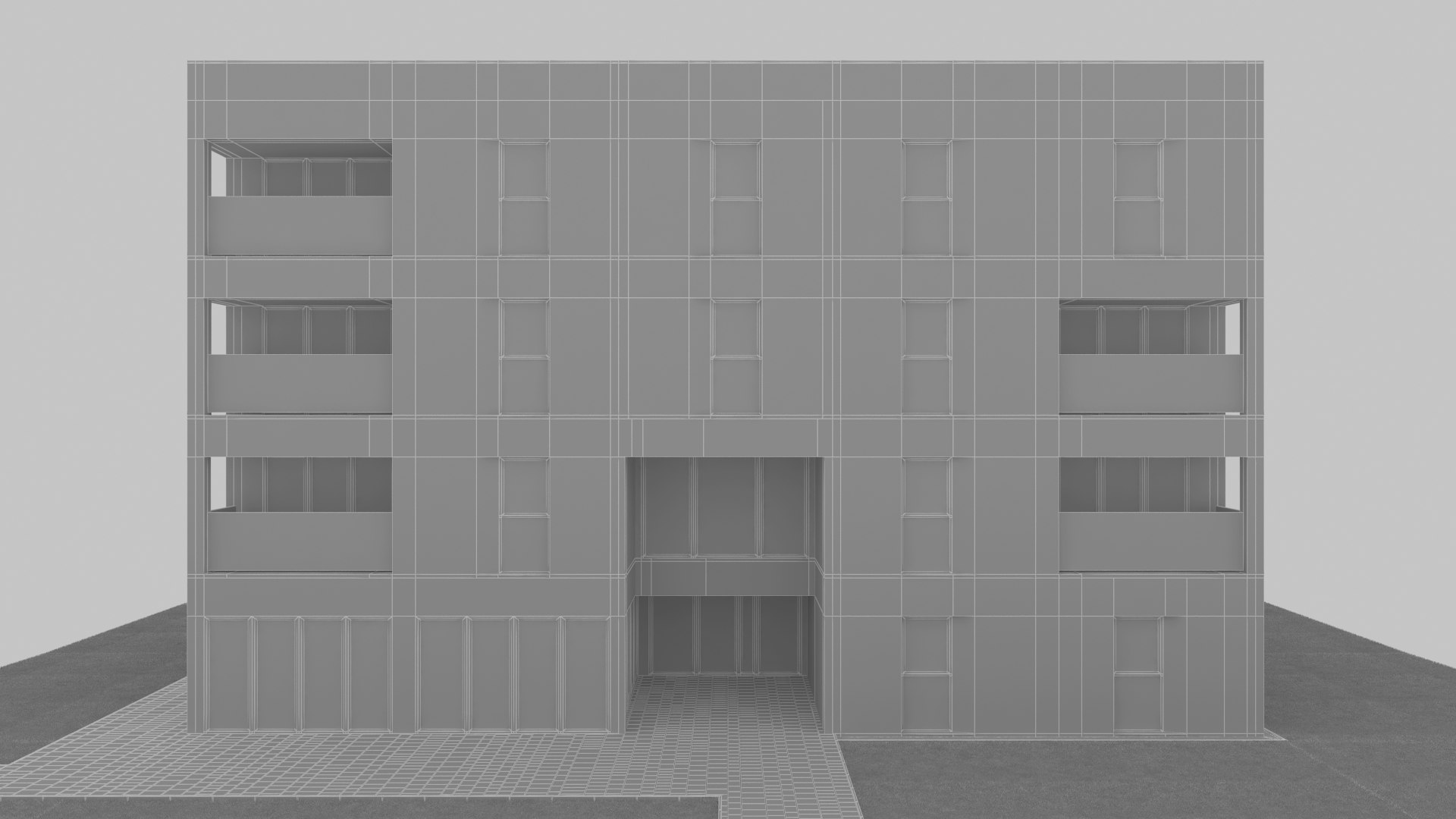 Housing Estate Building 3D Model - TurboSquid 2162809