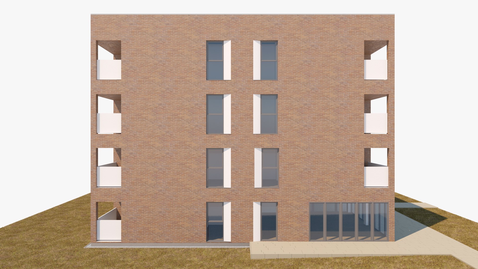 Housing Estate Building 3D Model - TurboSquid 2162809
