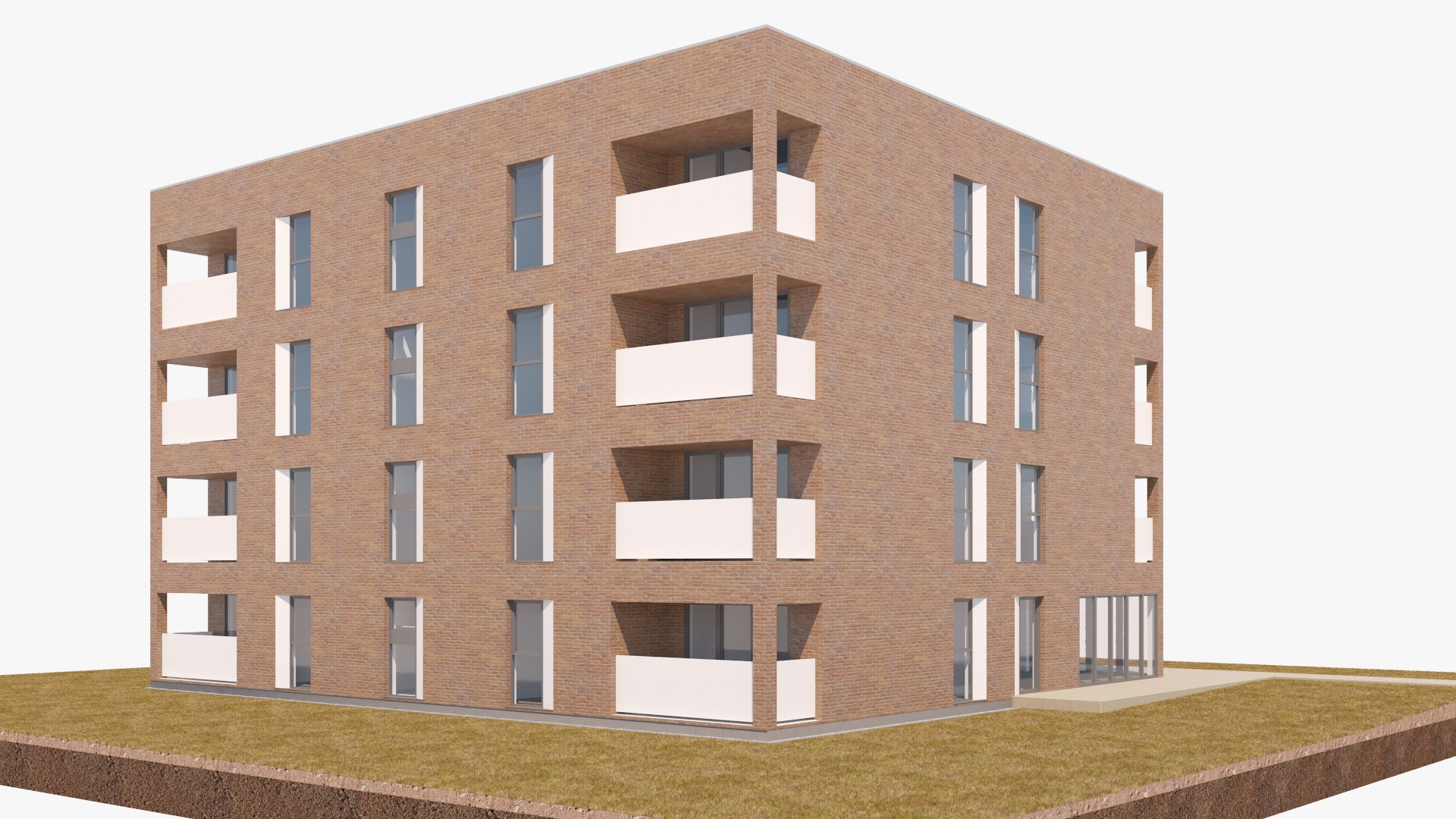 Housing Estate Building 3D Model - TurboSquid 2162809