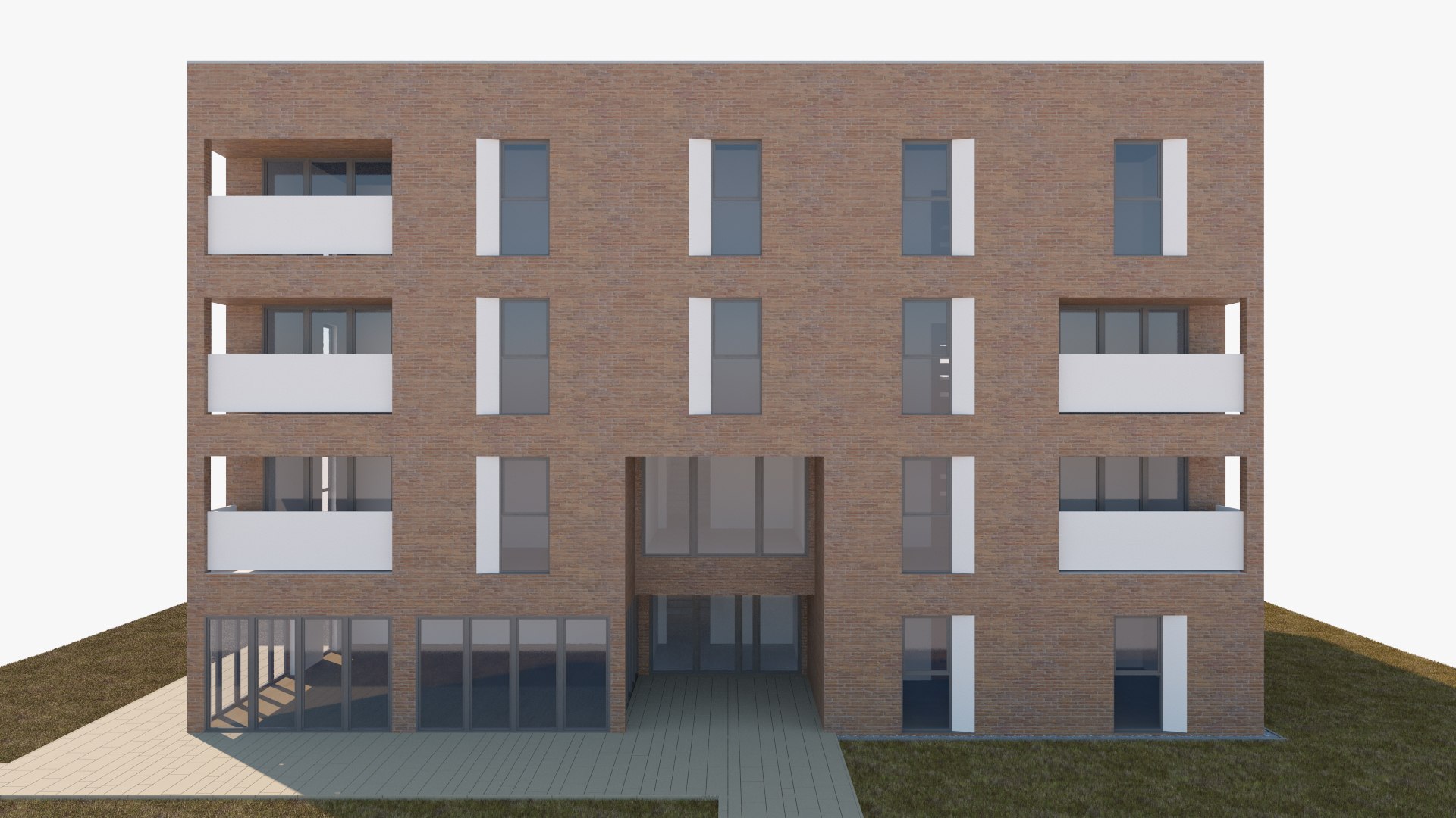 Housing Estate Building 3D Model - TurboSquid 2162809