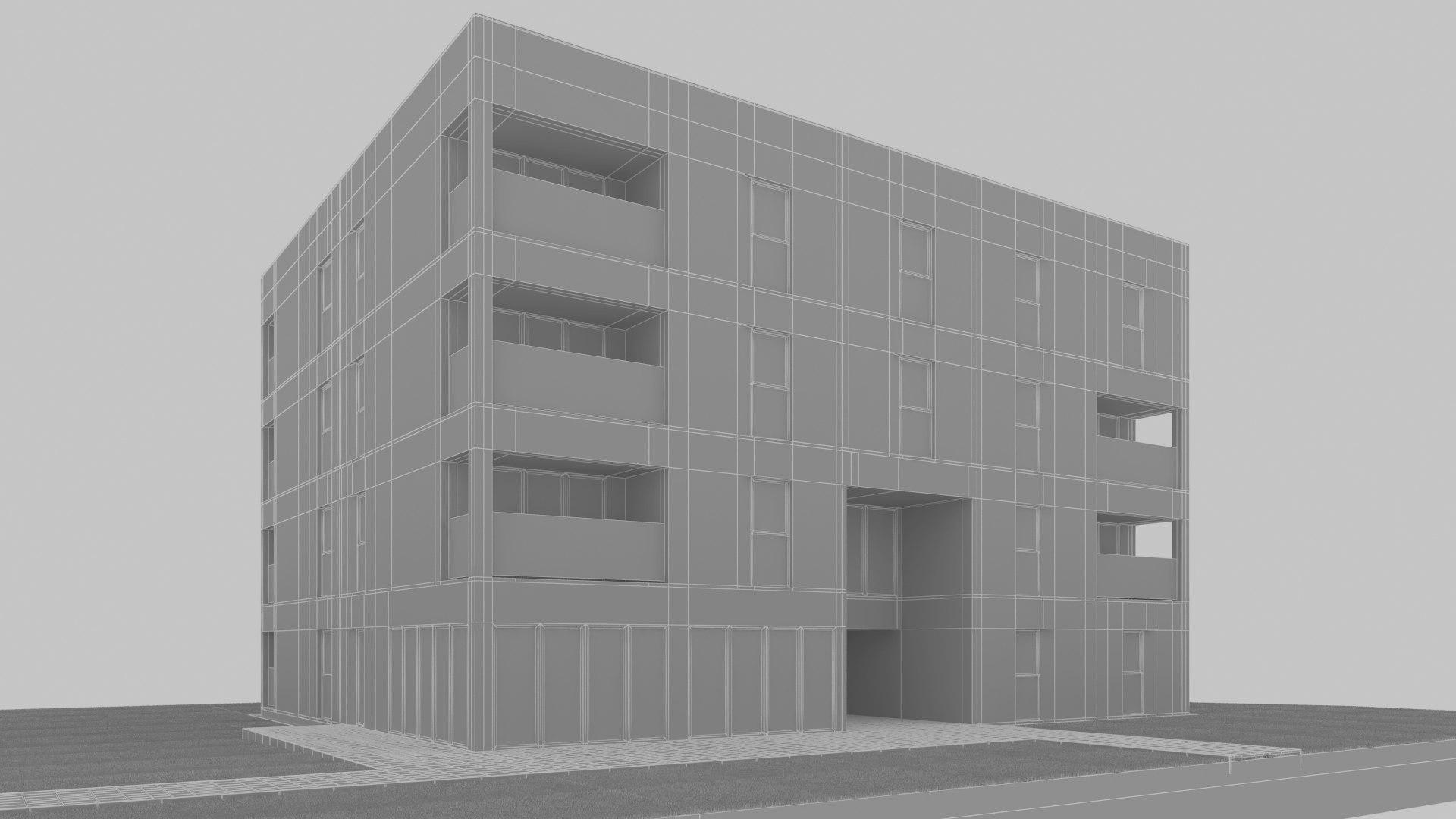 Housing Estate Building 3D model - TurboSquid 2162809