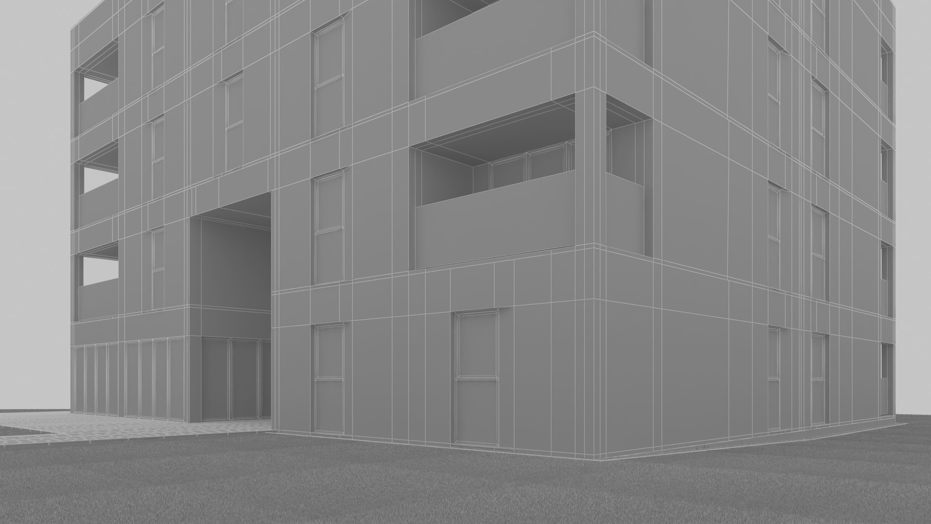 Housing Estate Building 3D model - TurboSquid 2162809