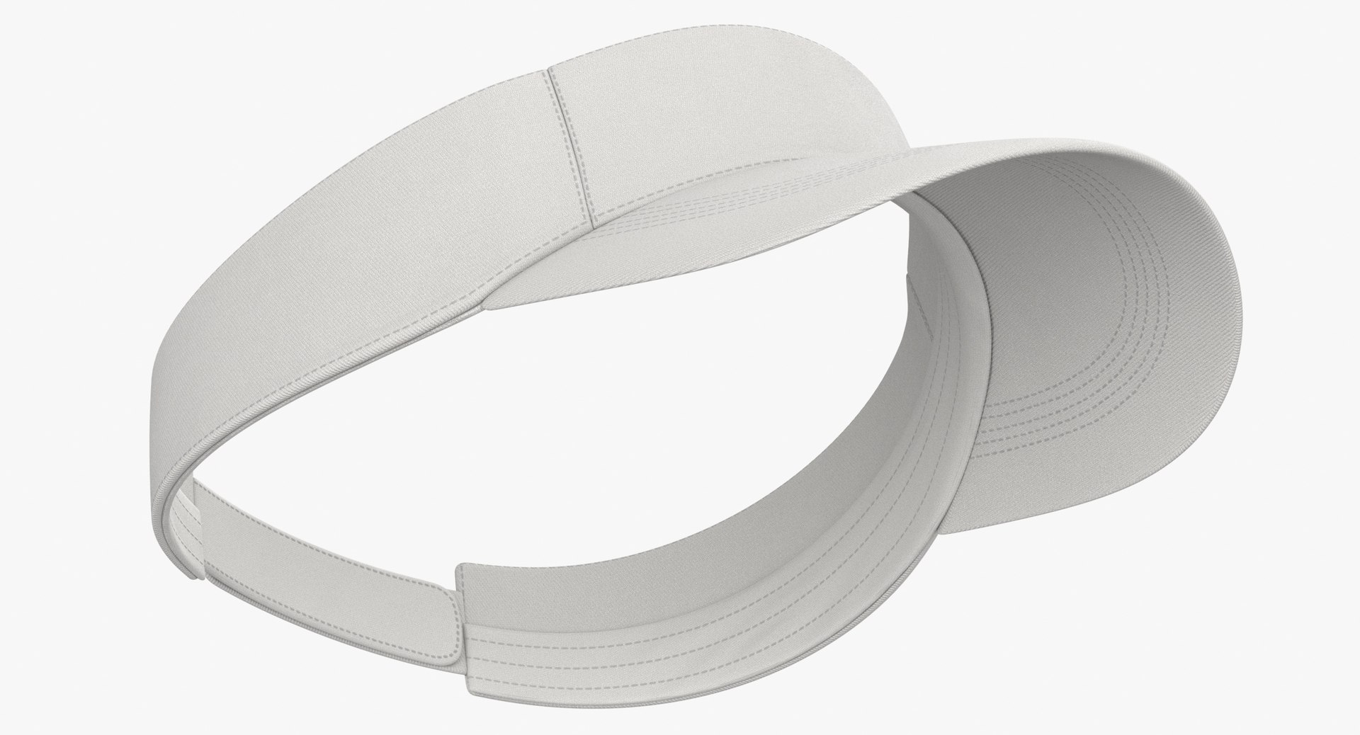 3D model Visor Hat Pose 01 Blank White and Branded Heather Basic Poses ...