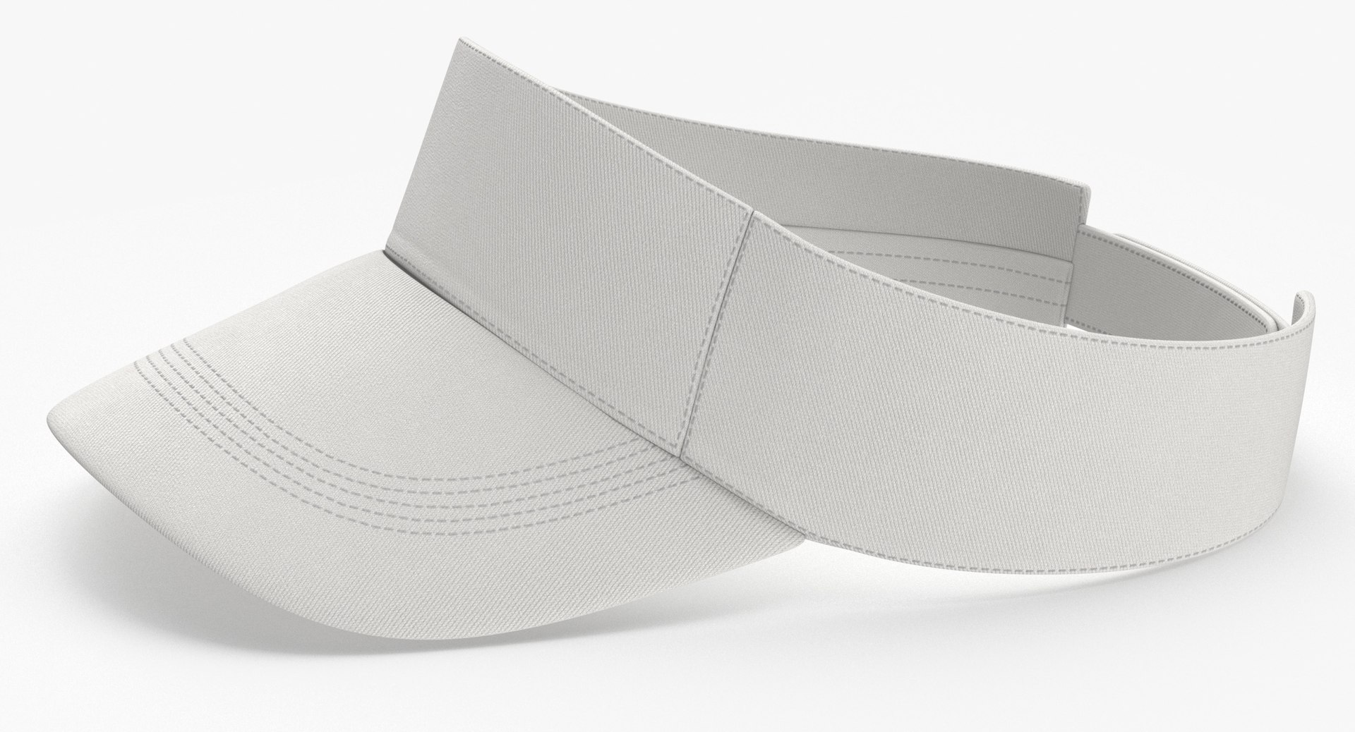 3D model Visor Hat Pose 01 Blank White and Branded Heather Basic Poses ...