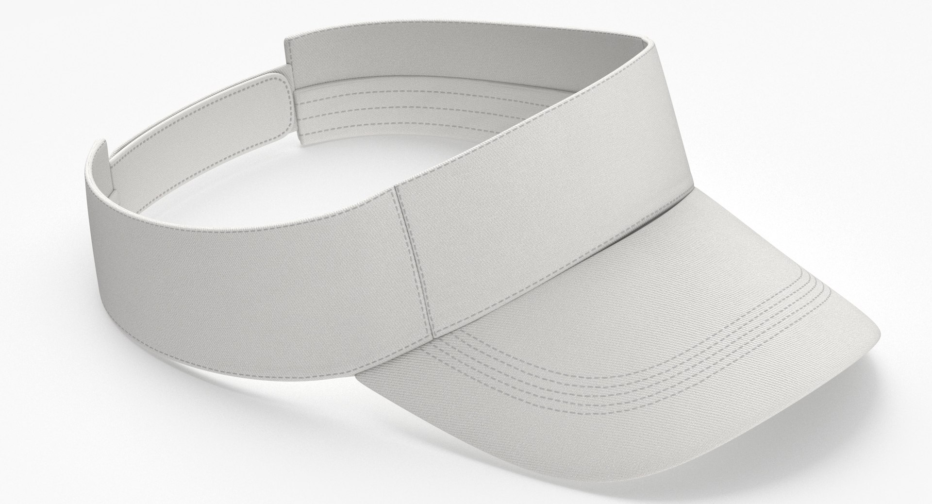 3D model Visor Hat Pose 01 Blank White and Branded Heather Basic Poses ...