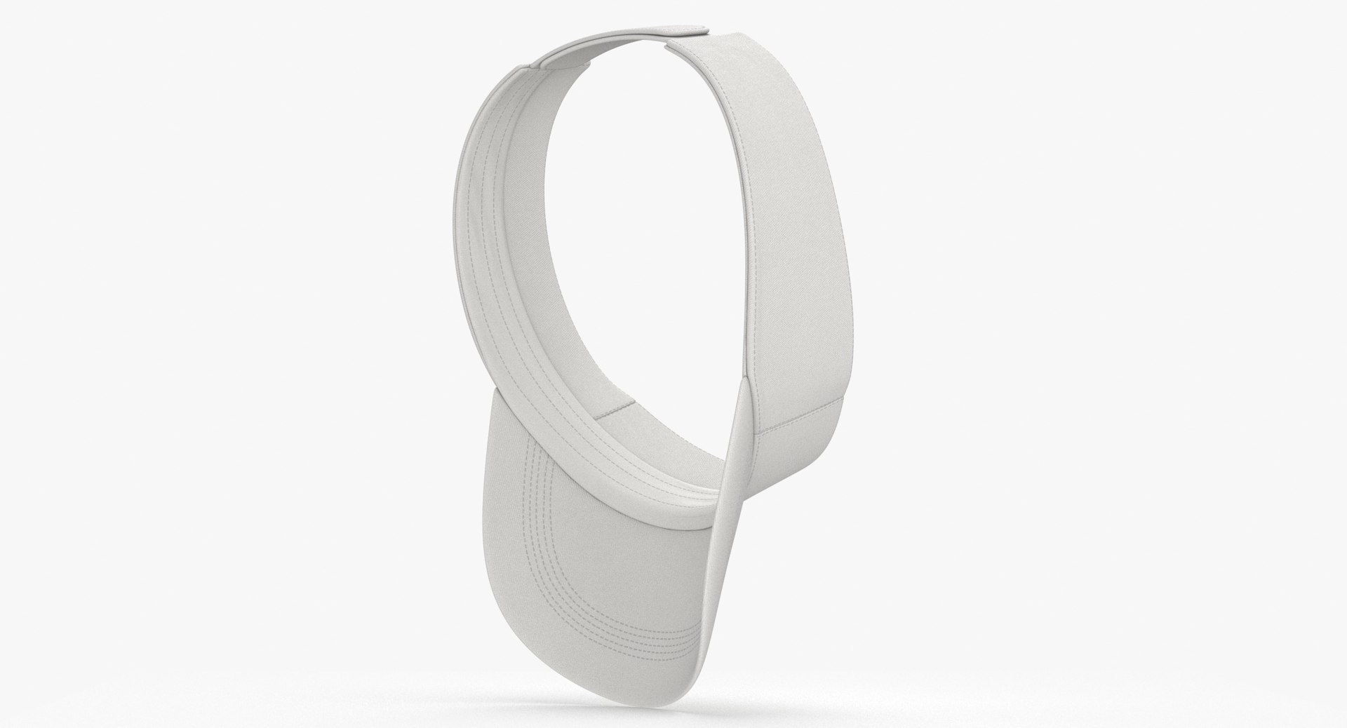 3D model Visor Hat Pose 01 Blank White and Branded Heather Basic Poses ...