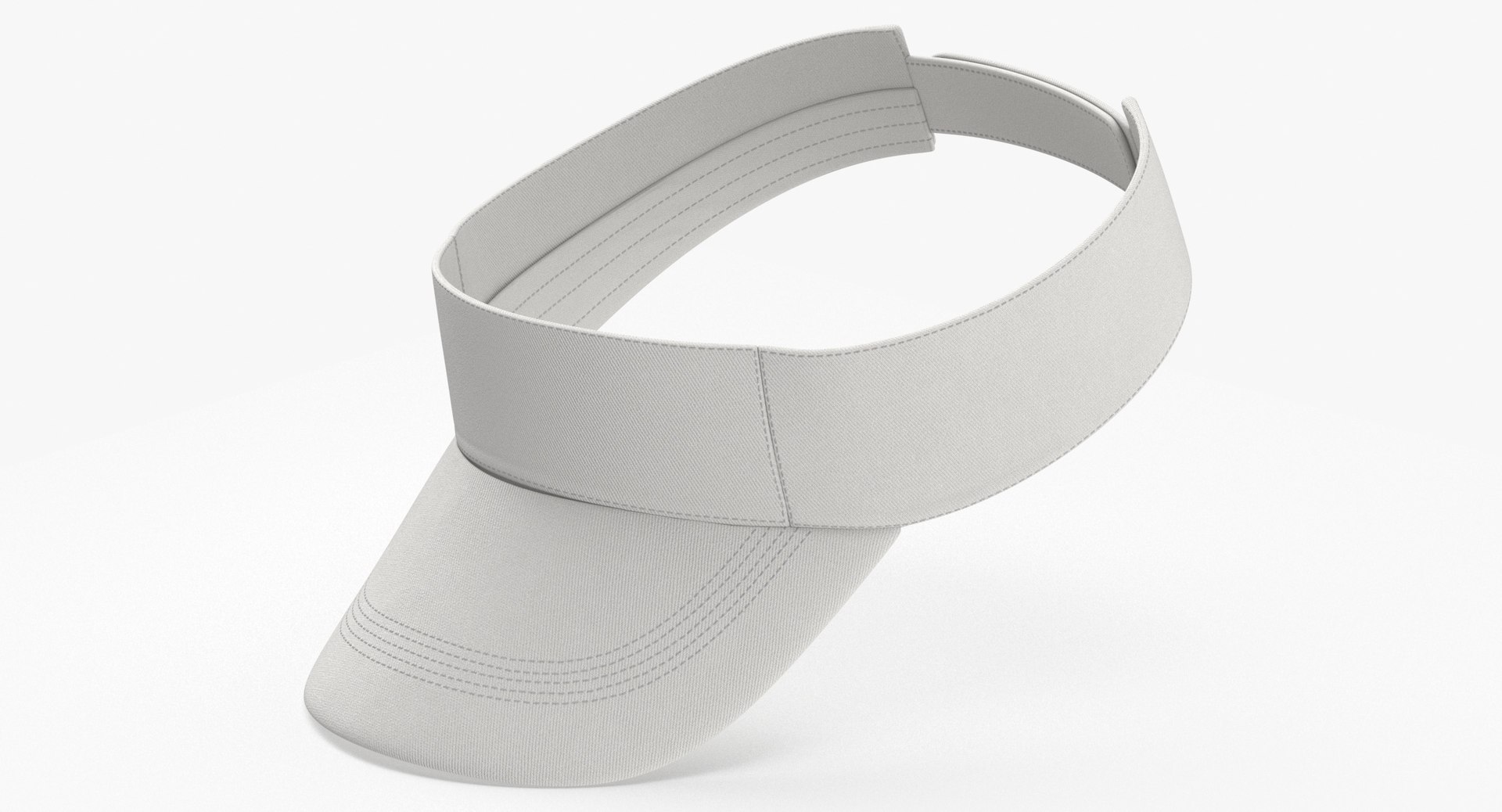 3D model Visor Hat Pose 01 Blank White and Branded Heather Basic Poses ...