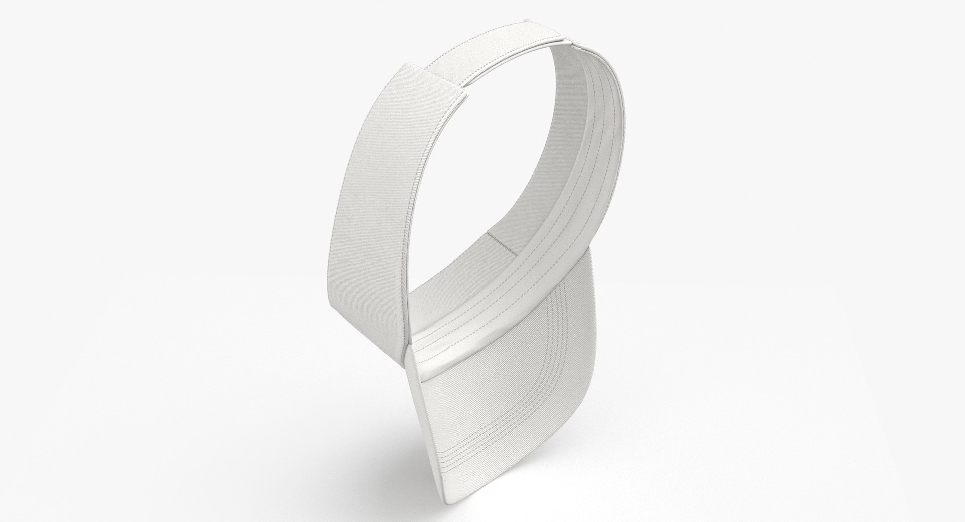 3D model Visor Hat Pose 01 Blank White and Branded Heather Basic Poses ...