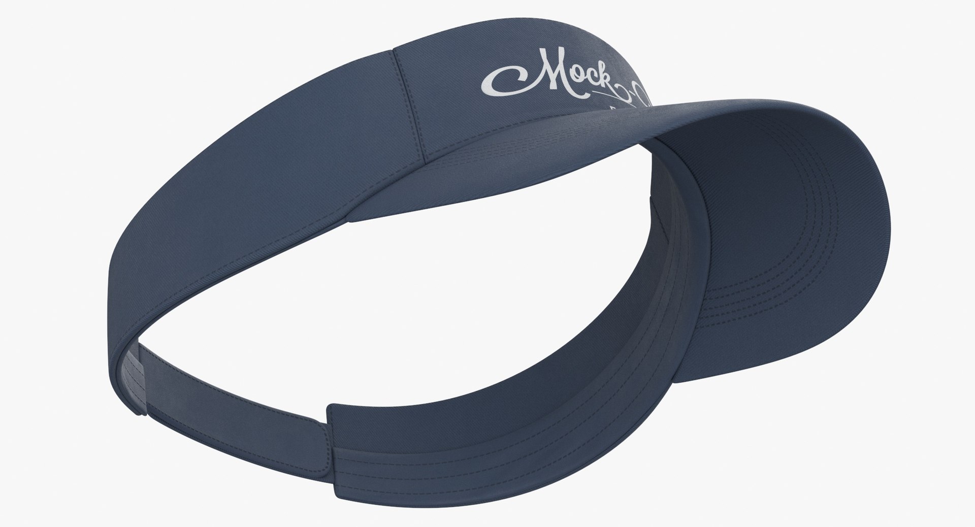 3D model Visor Hat Pose 01 Blank White and Branded Heather Basic Poses ...