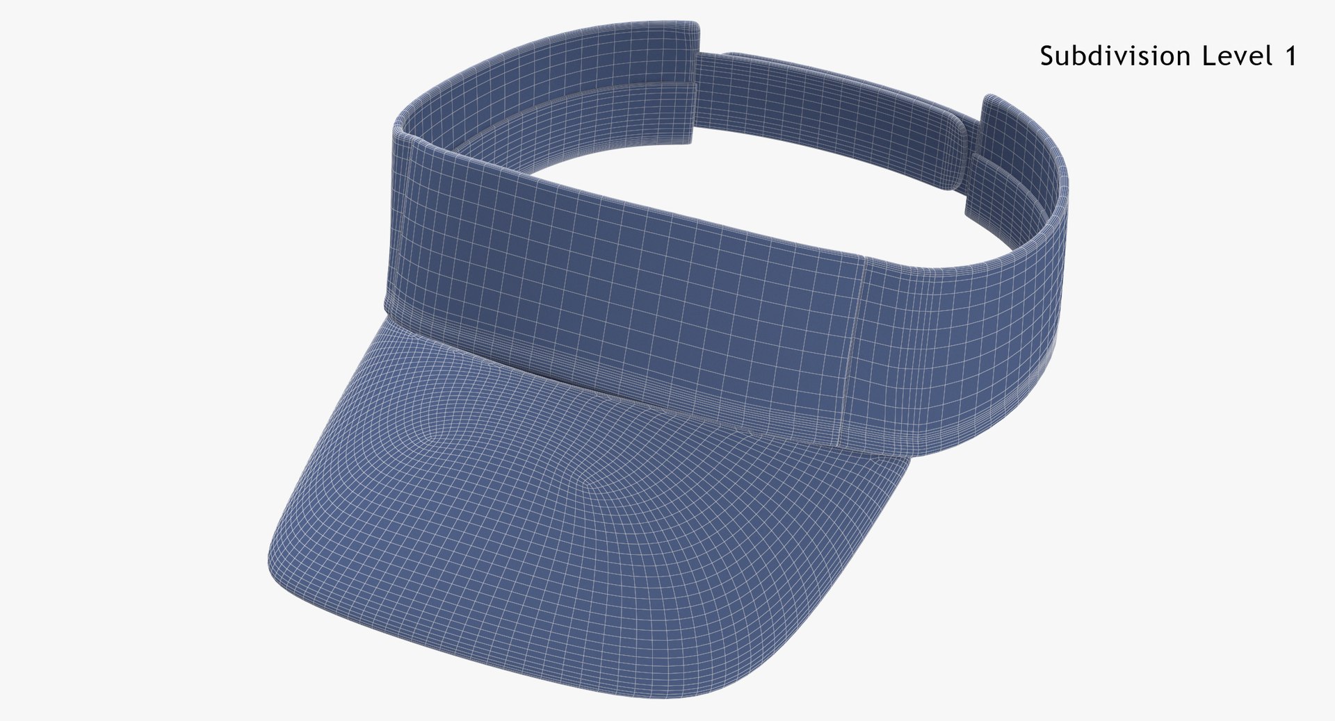 3D model Visor Hat Pose 01 Blank White and Branded Heather Basic Poses ...