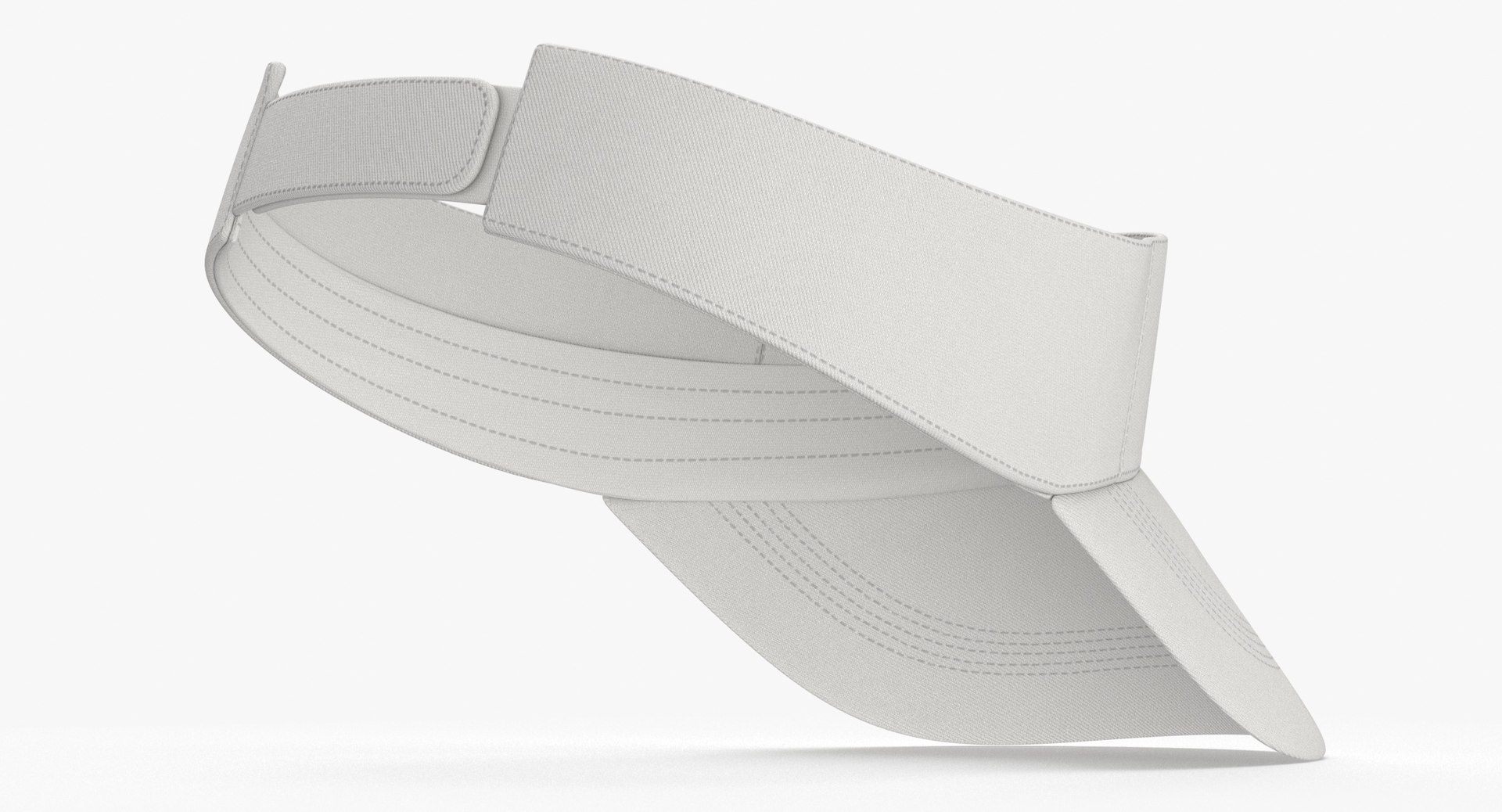 3D model Visor Hat Pose 01 Blank White and Branded Heather Basic Poses ...