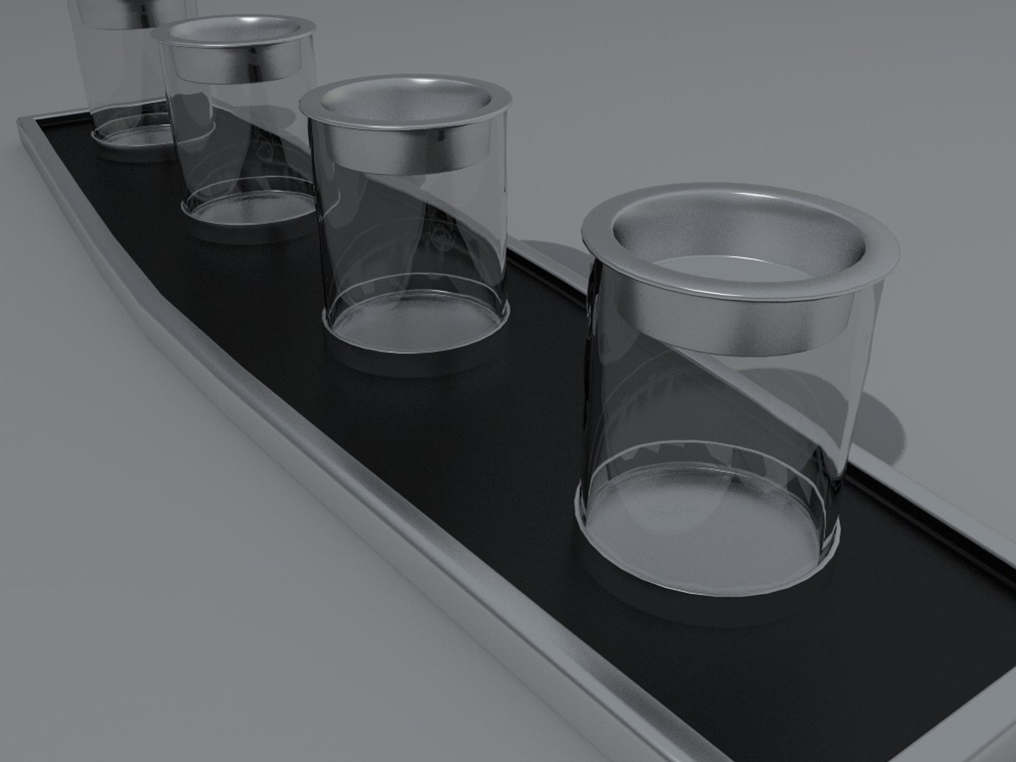 Cinema4d 4 Candles Holder