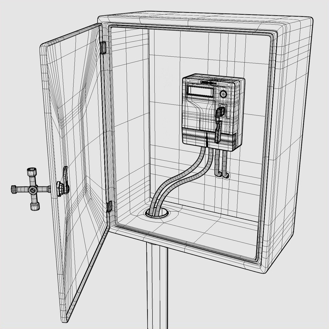3d Model Electricity Key Meter