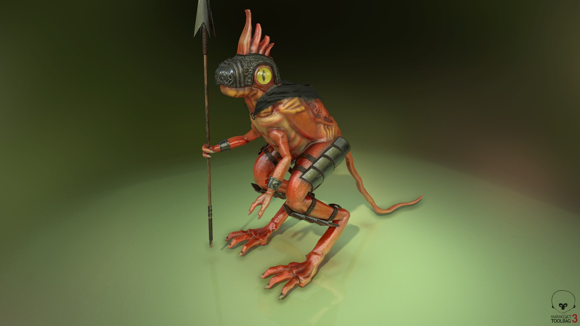 3D Lizard Warrior - TurboSquid 1769109