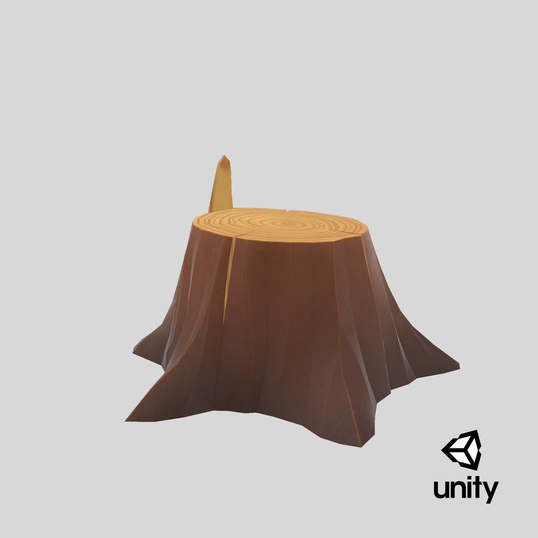 3D Cartoon Stump 02 model - TurboSquid 1941572