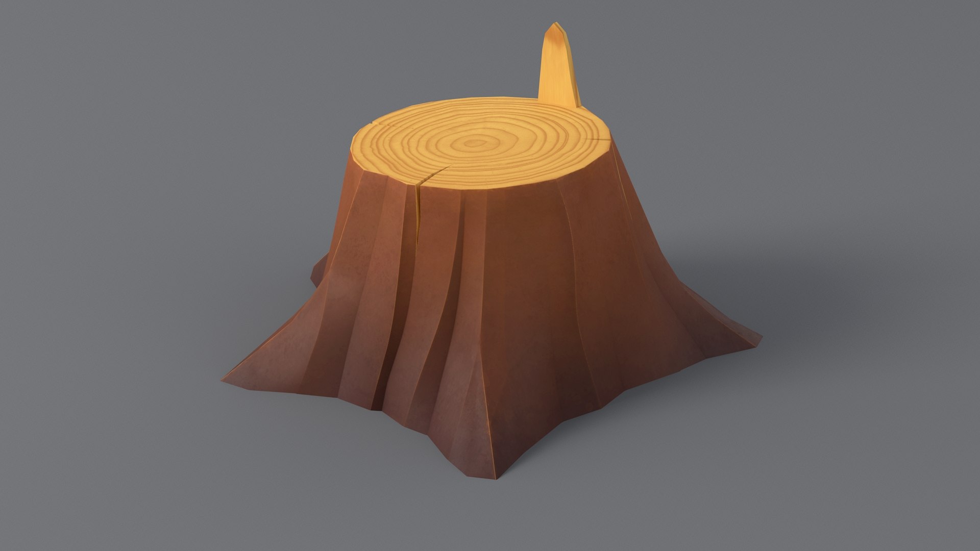3D Cartoon Stump 02 model - TurboSquid 1941572