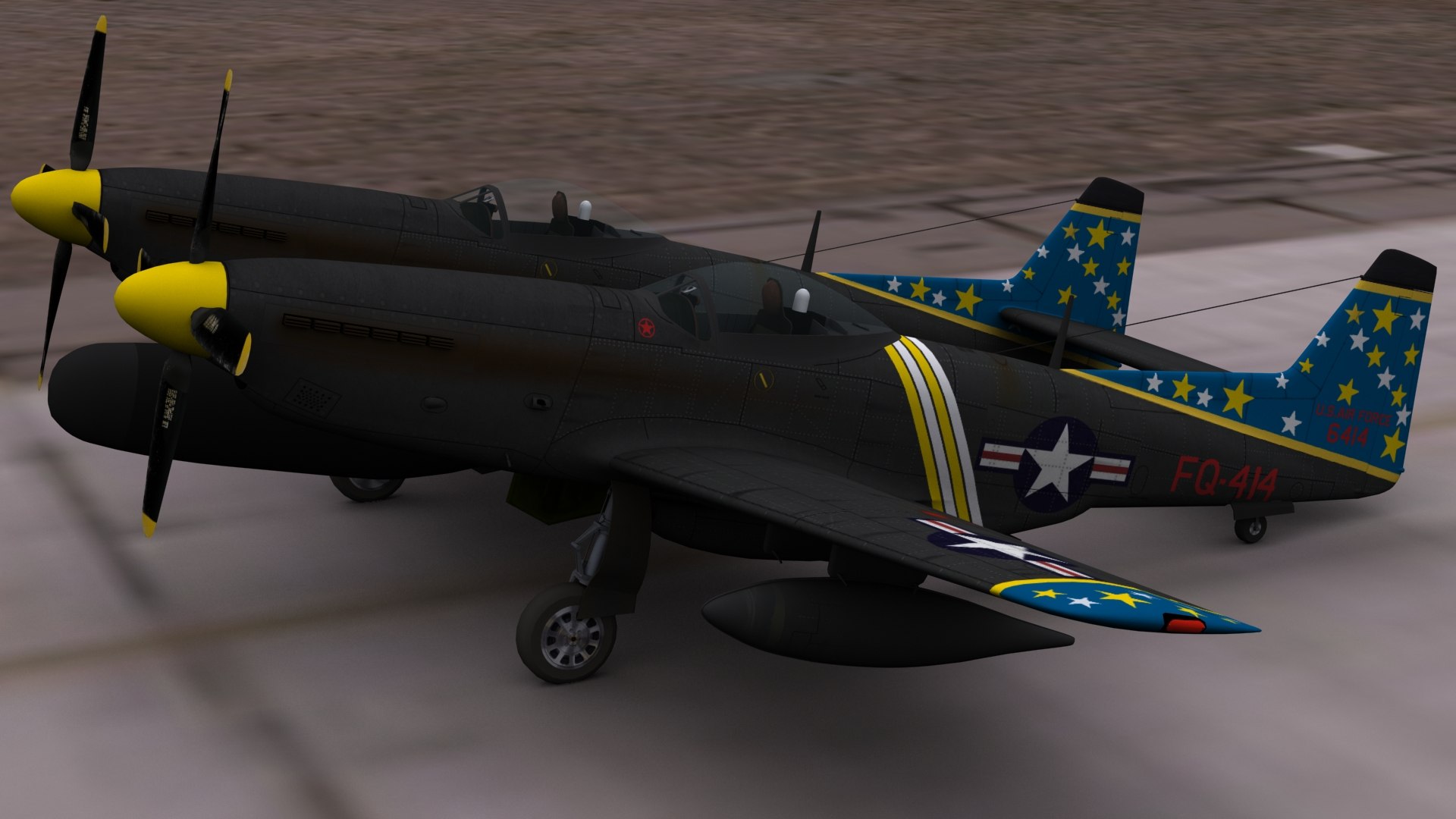 3D Model P-82E 52nd FAWG March 1950 - TurboSquid 2088778