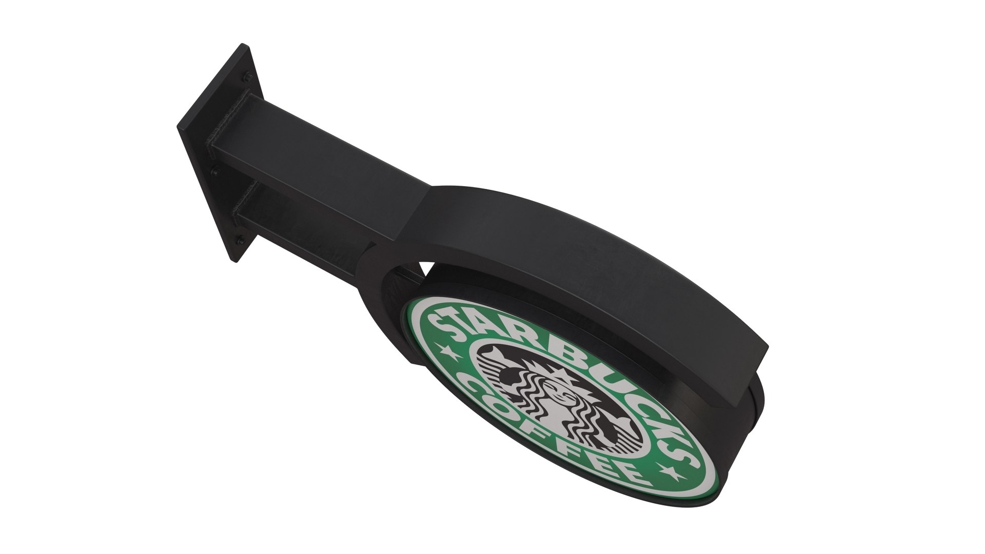 Starbucks Signage Wall Mounted 3D Model - TurboSquid 2273897