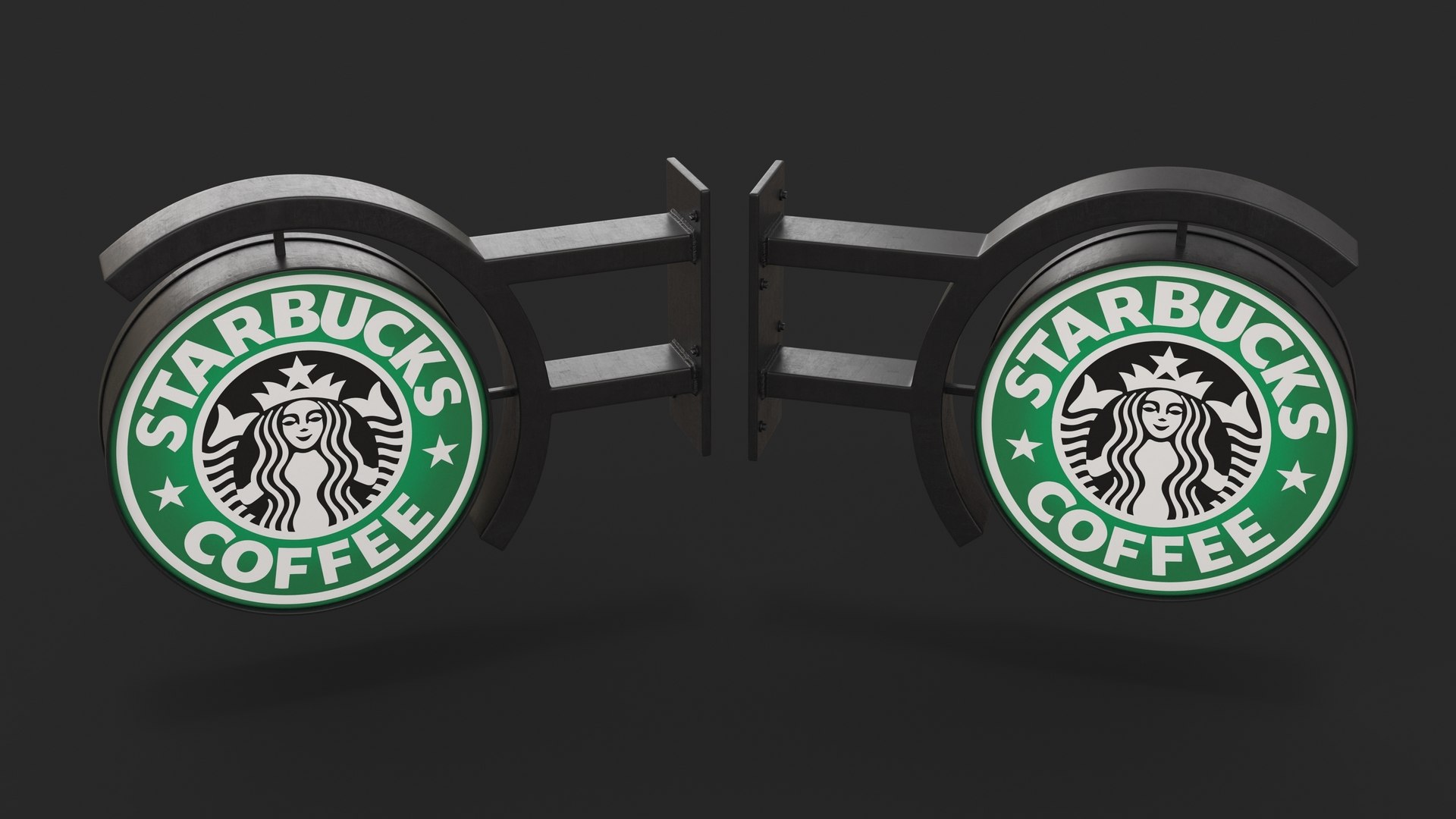 Starbucks Signage Wall Mounted 3D Model - TurboSquid 2273897