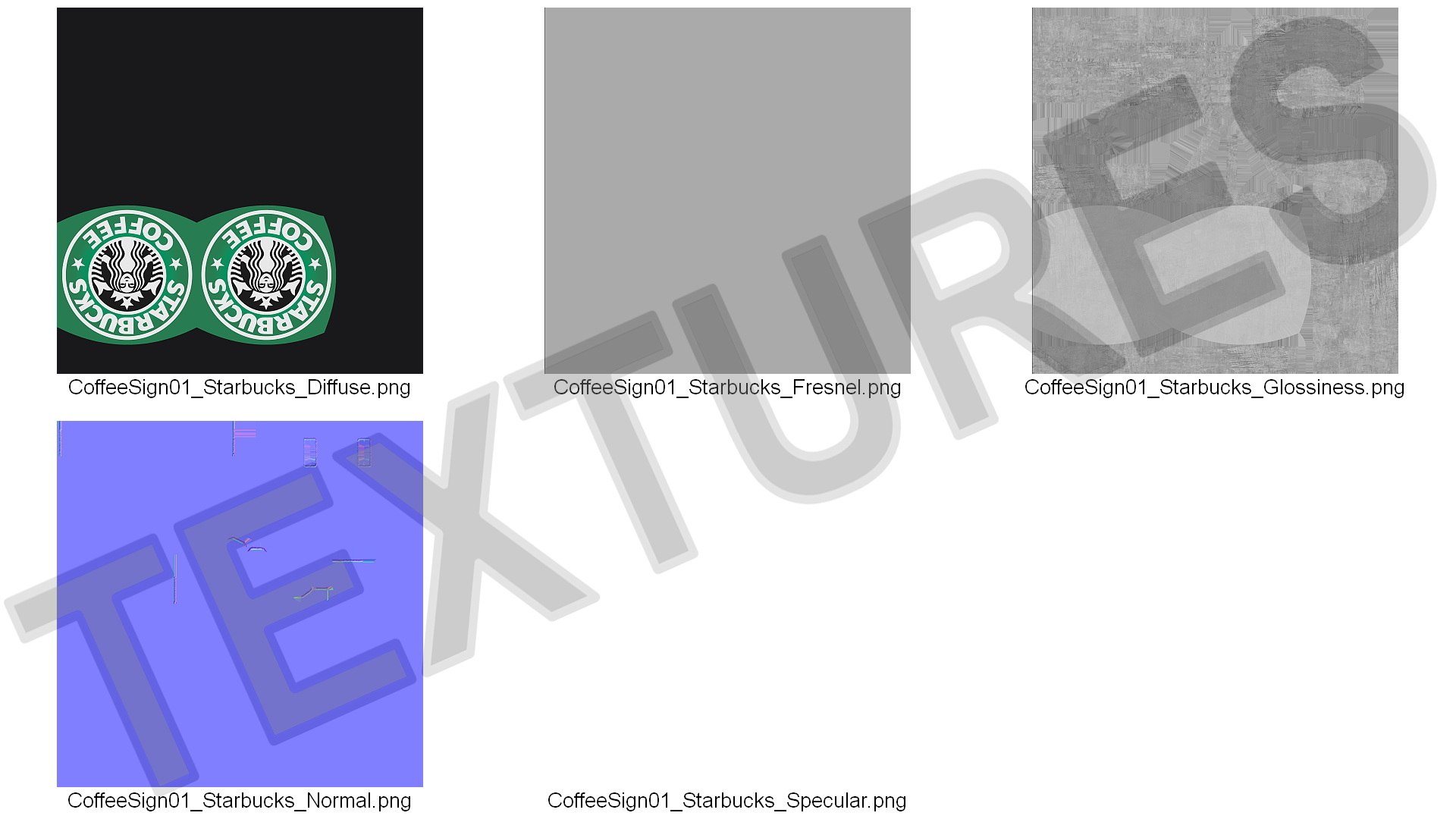 Starbucks Signage Wall Mounted 3D Model - TurboSquid 2273897