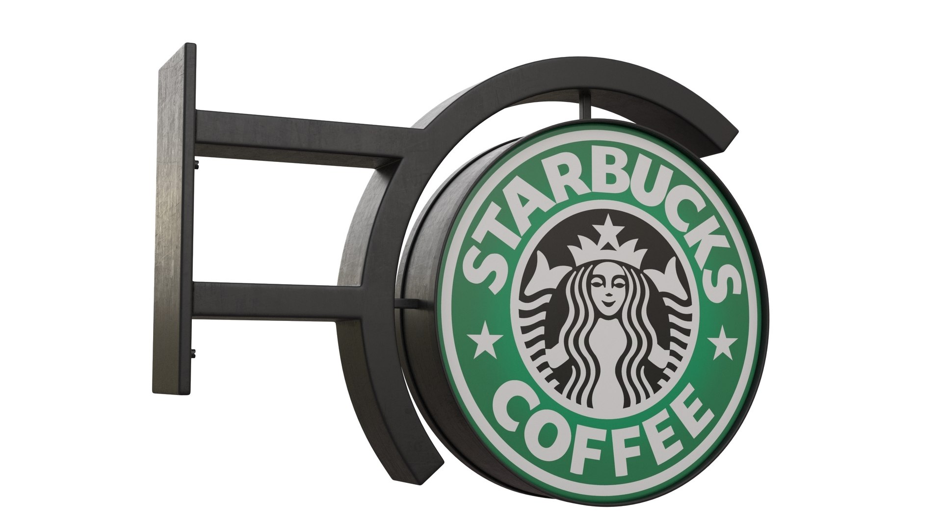 Starbucks Signage Wall Mounted 3D Model - TurboSquid 2273897