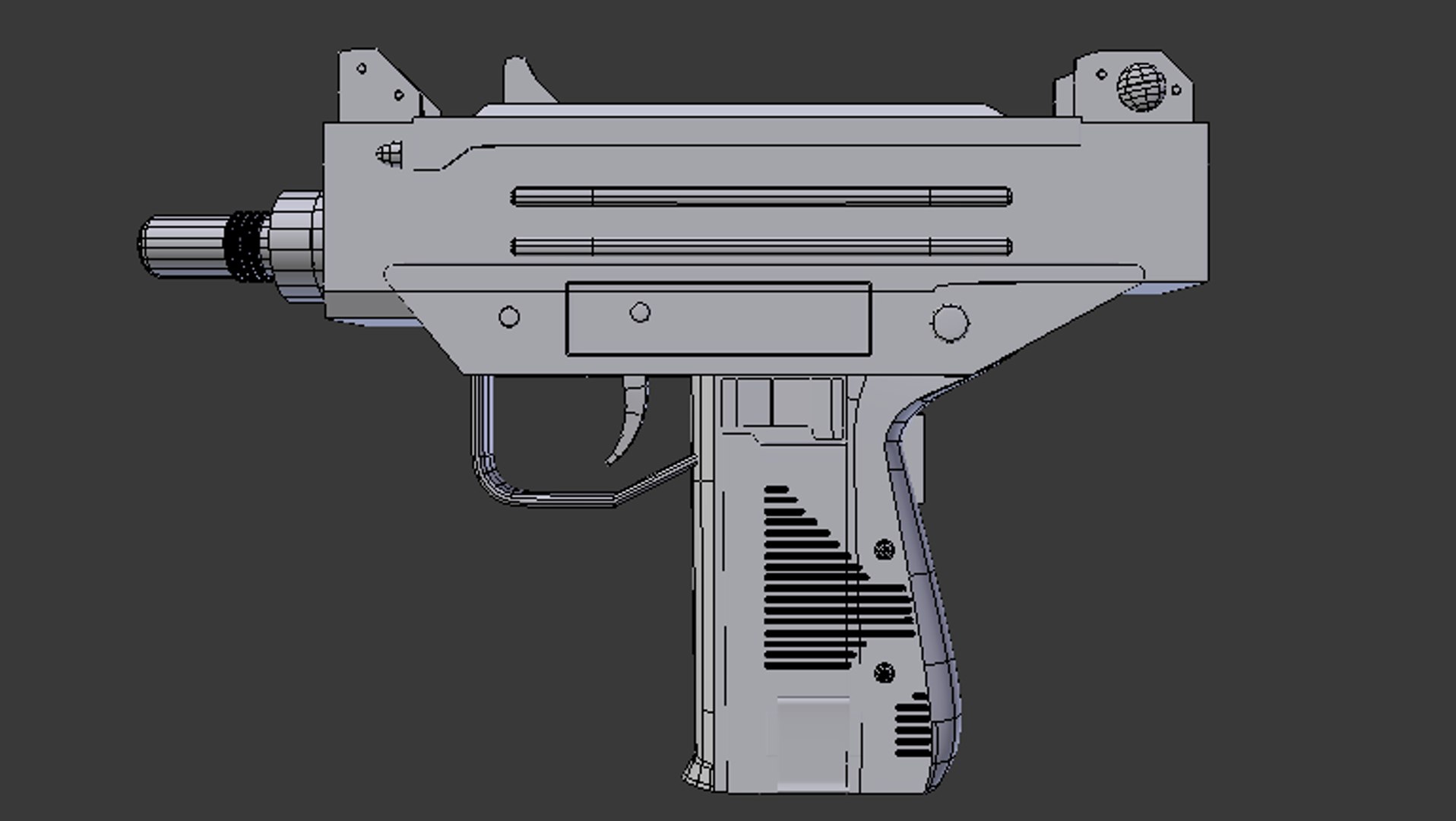 blender uzi gun