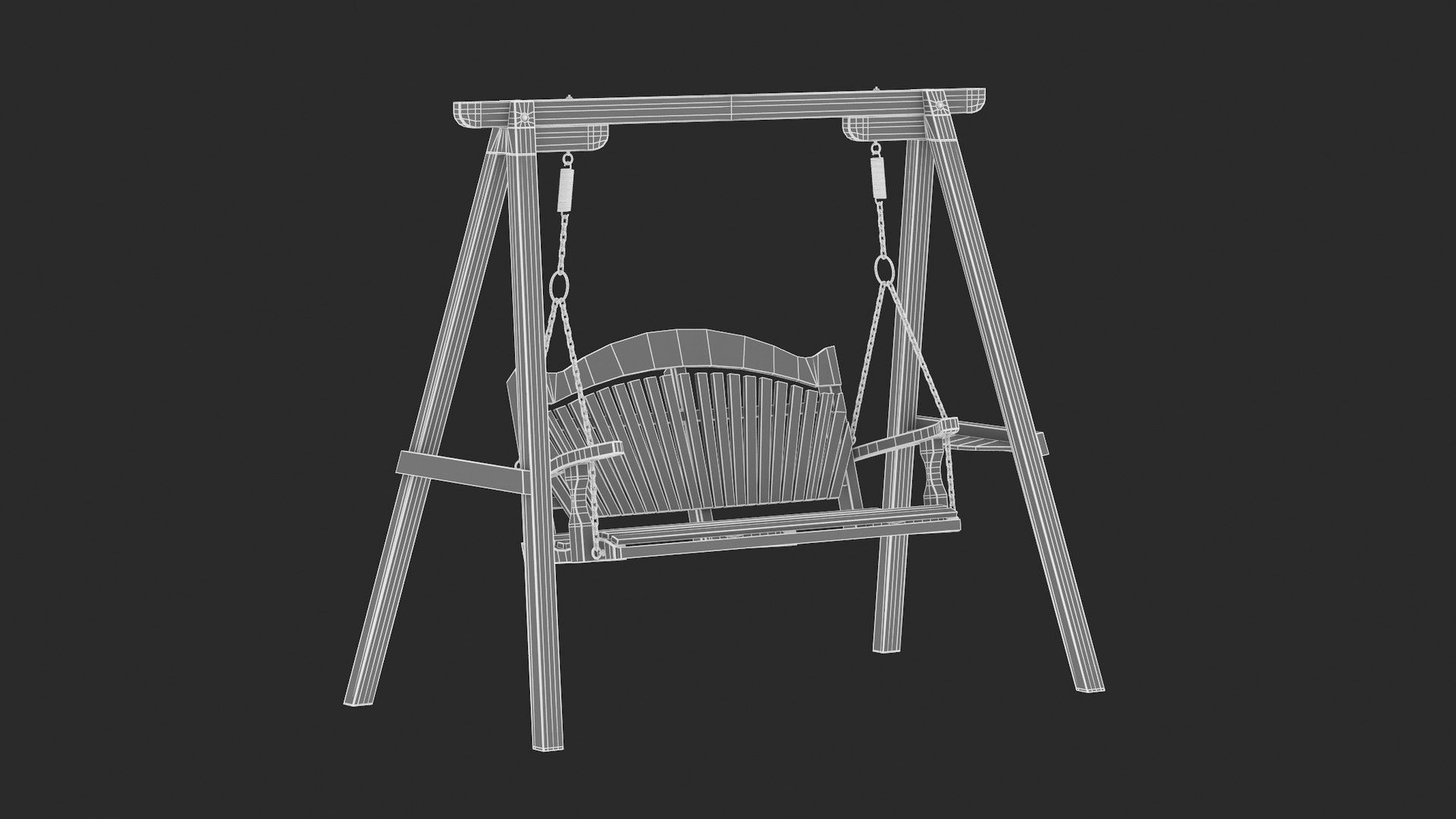3D Wooden Swing Chair 004 - TurboSquid 1735209