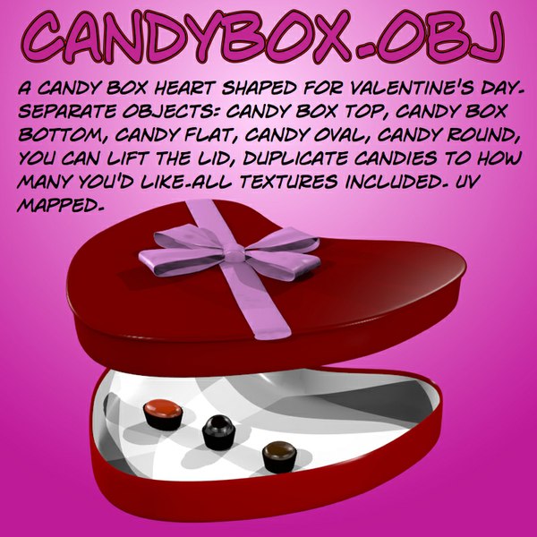 3d candy valentine s
