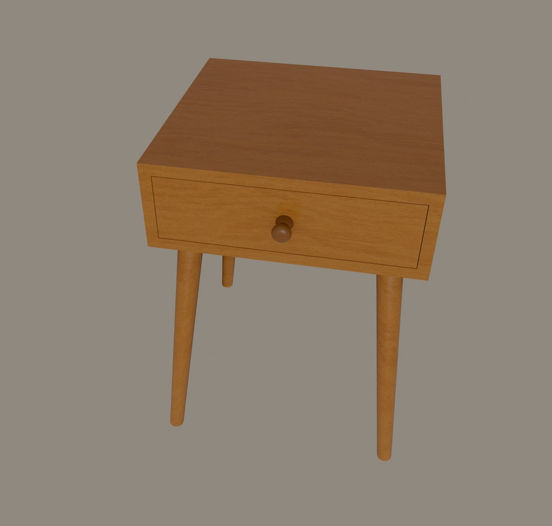 Wooden nightstand night 3D model - TurboSquid 1664018