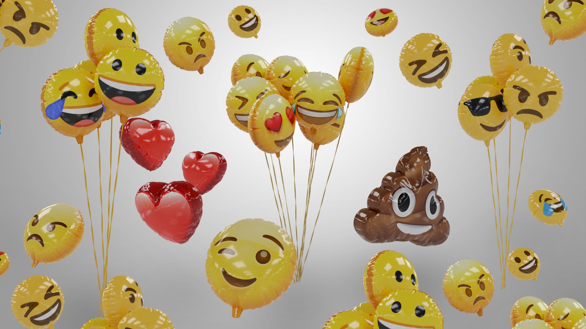 Balloon Emojis 3D Model - TurboSquid 1453881