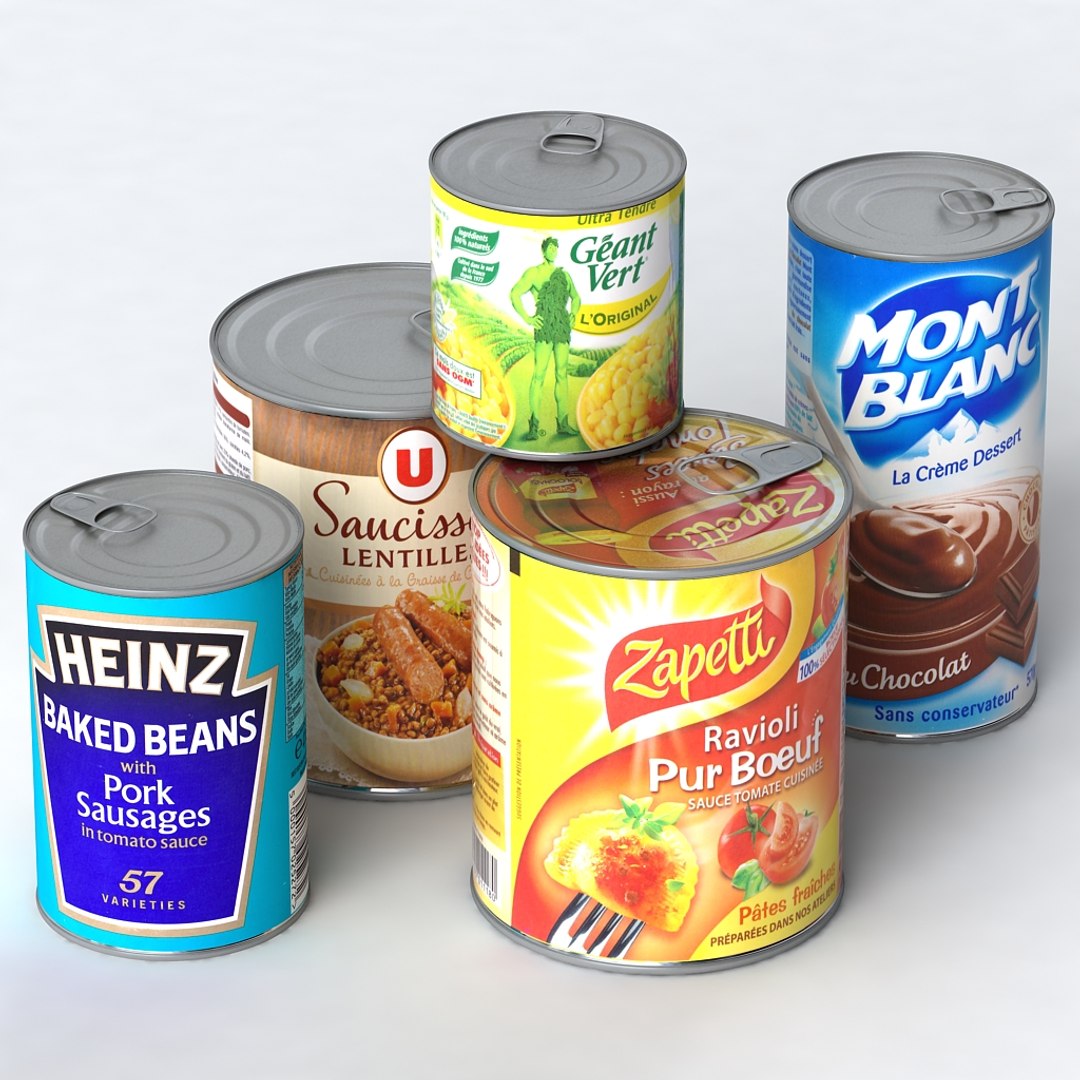 3d Model Canned Food