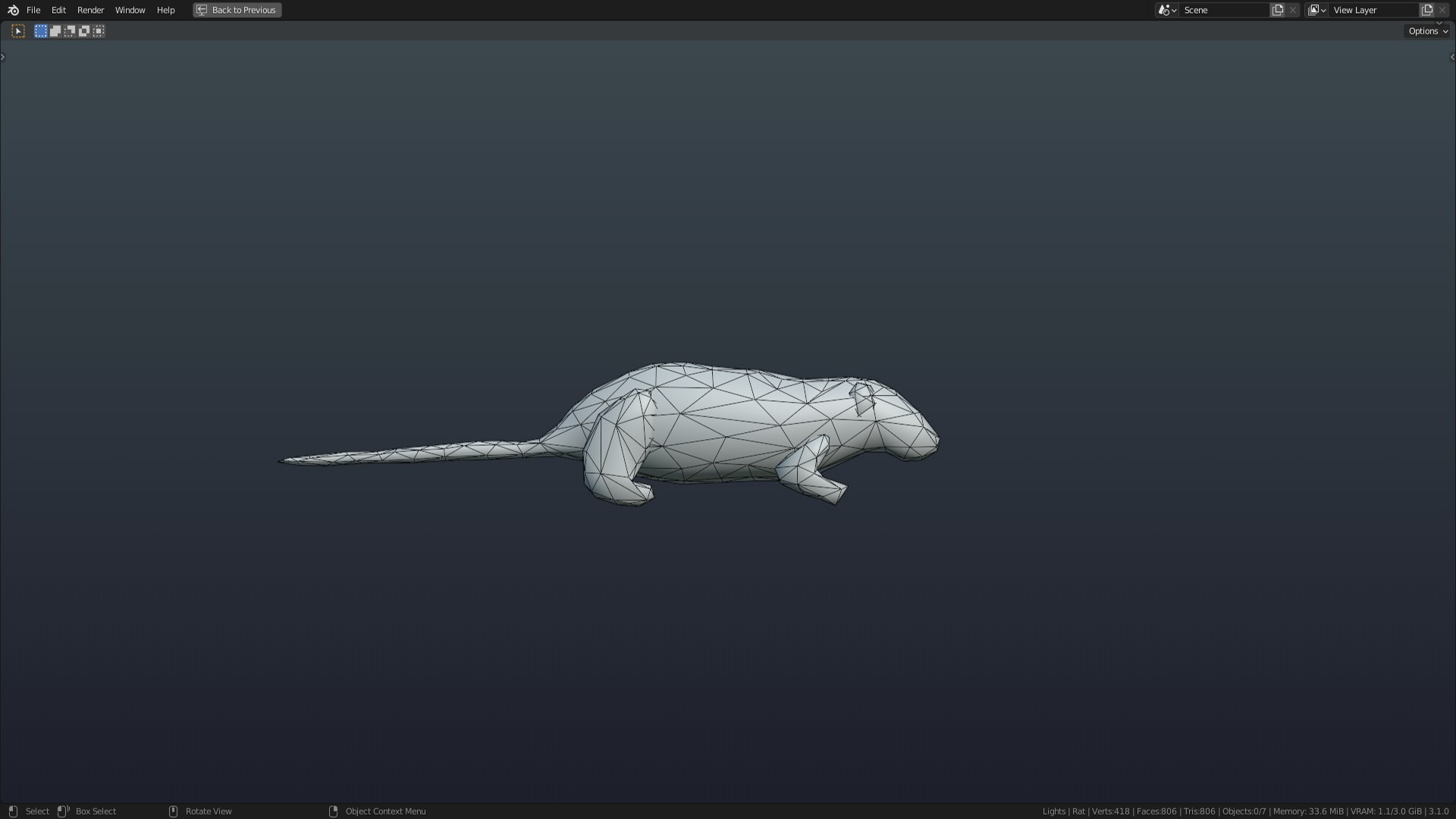 3D Low Poly Rat Rigged With Realistic Texture Model - TurboSquid 1876161
