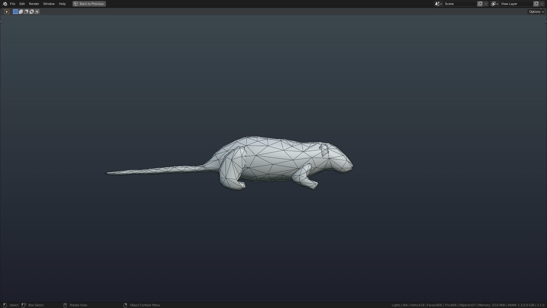 3D Low Poly Rat Rigged With Realistic Texture model - TurboSquid 1876161