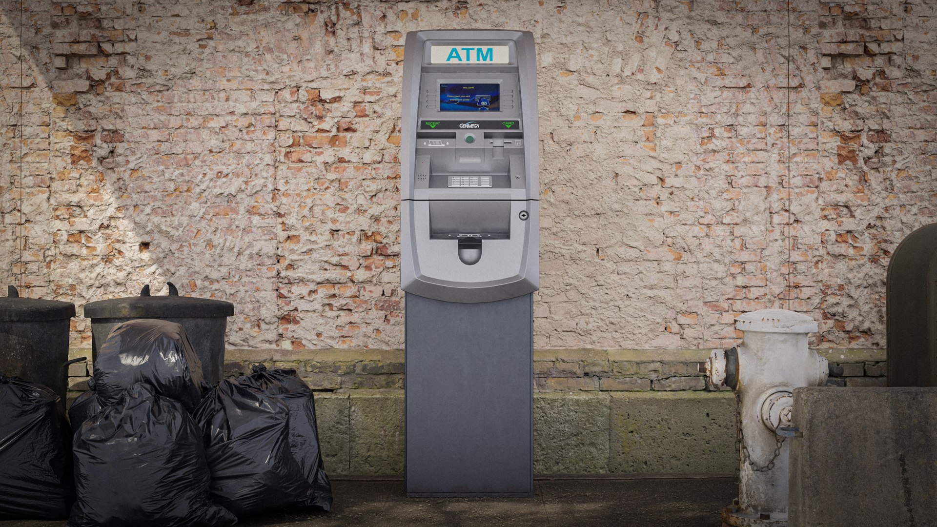 Genmega G2500 ATM Machine High Quality 3D Model - TurboSquid 2147148